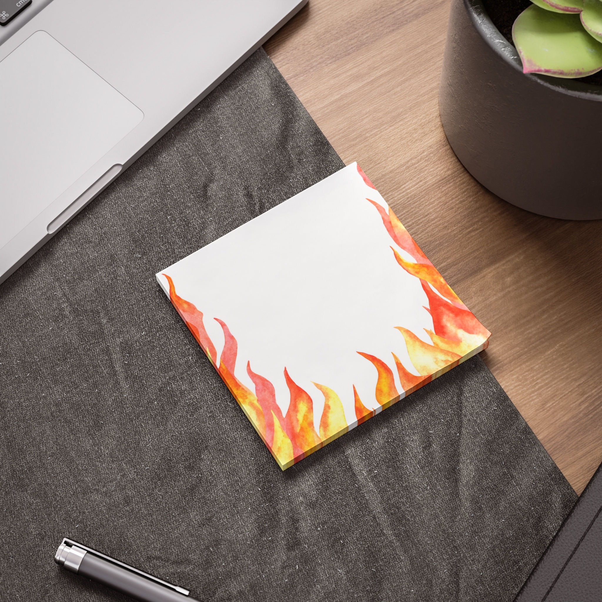 Flames Post-it® Note Pads Designer Flames Watercolor, Flaming Fire ...