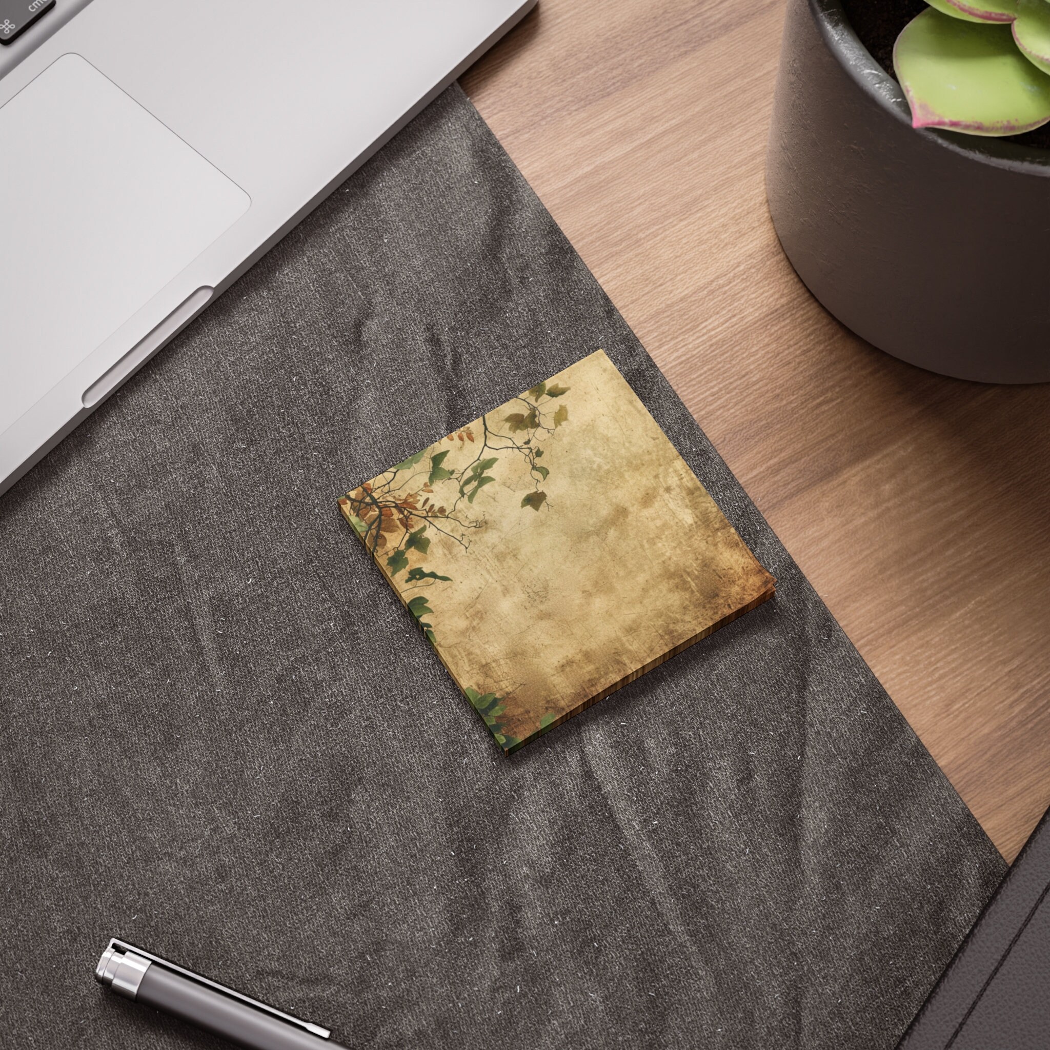 Rustic Woods Post-it® Note Pads Designer Vintage, Leaf Leaves ...