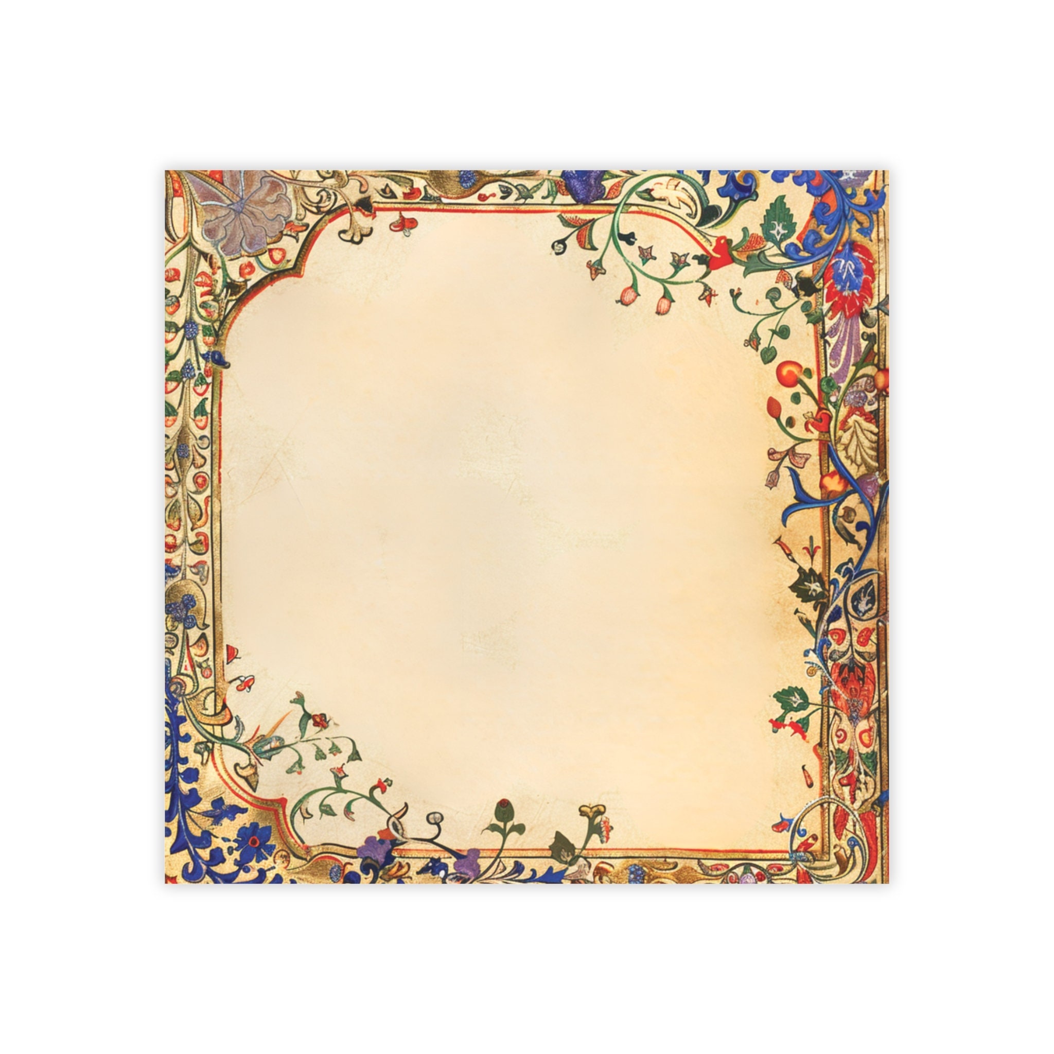 Medieval Garden Post-it® Note Pads Designer Illuminated Parchment ...