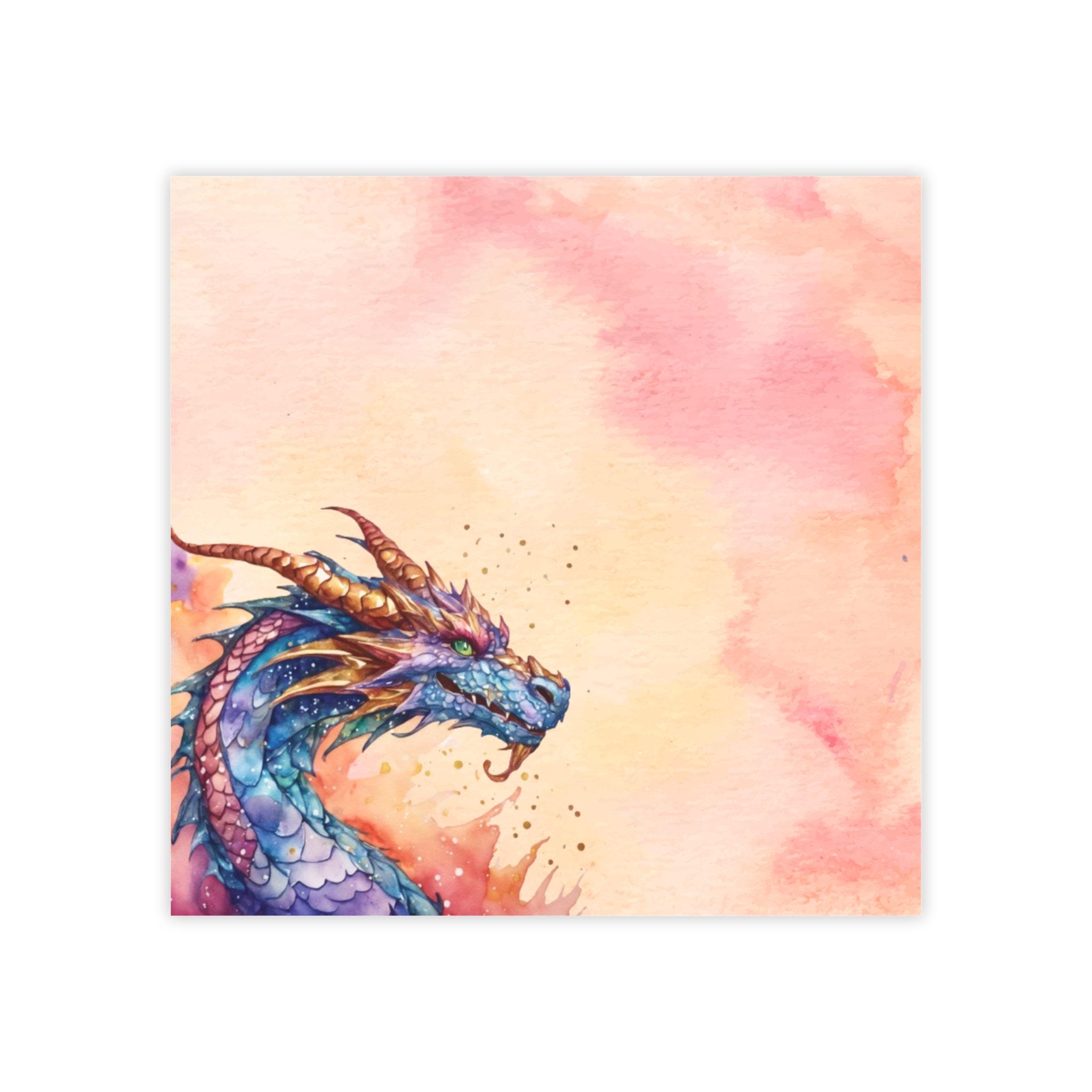 Flame Dragon Post-it® Note Pads - Designer - Fiery Flaming, Blue Orange ...