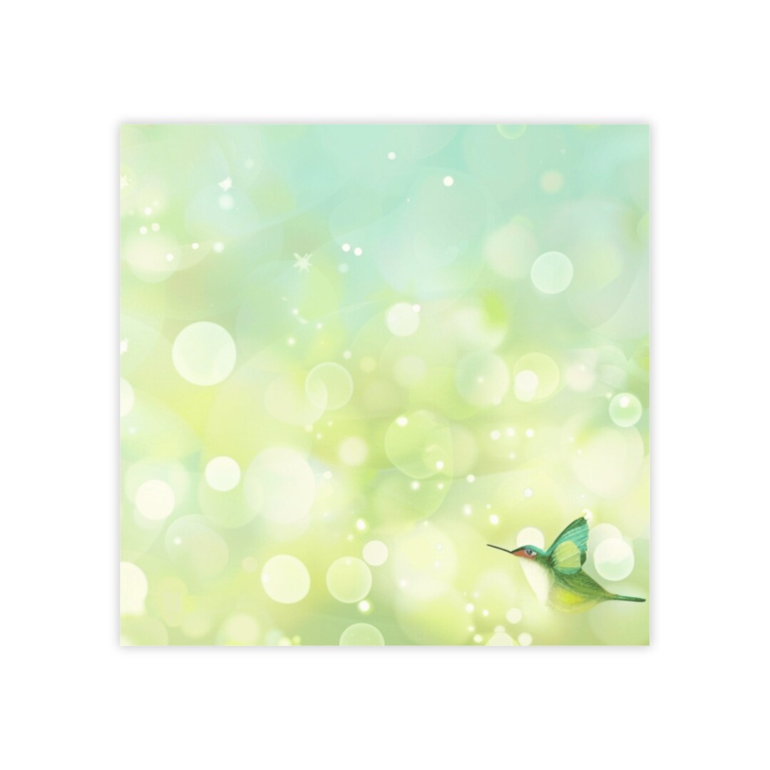 Hummingbird Post-it® Note Pads Designer Green Yellow Spring Lights ...
