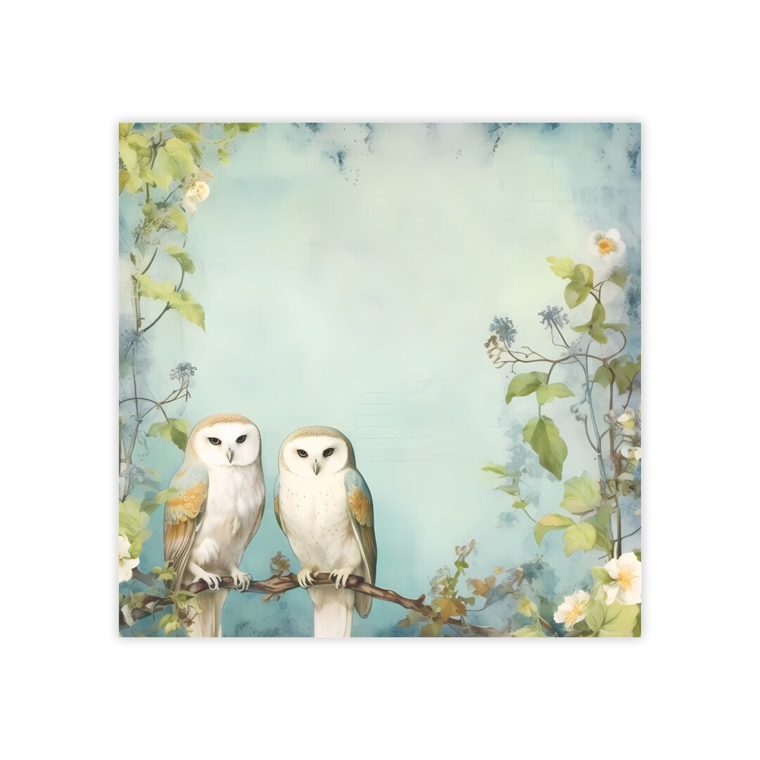Owls Post-it® Note Pads Designer Sticky Notes, Gift for Owl Lovers 50 ...
