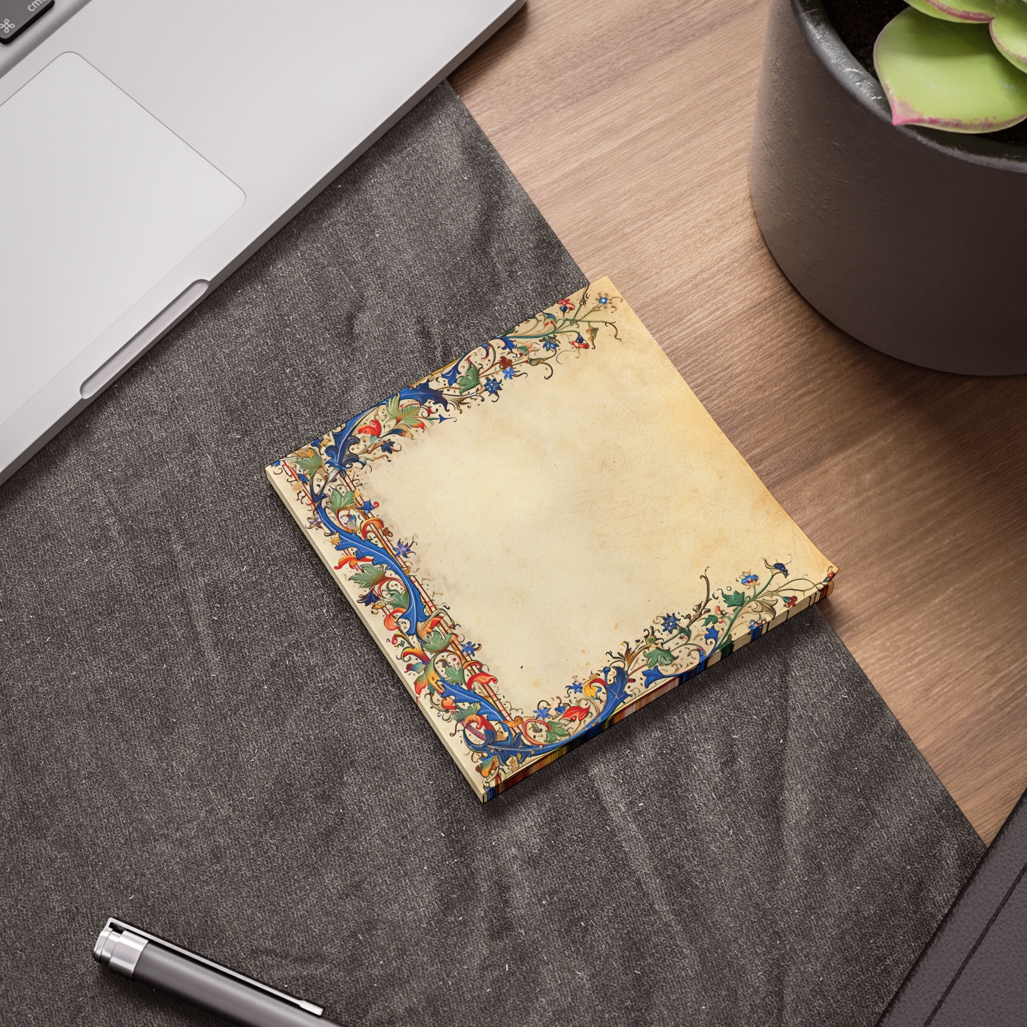Medieval Post-it® Note Pads Designer Manuscript, Sticky Notes, Gift for ...
