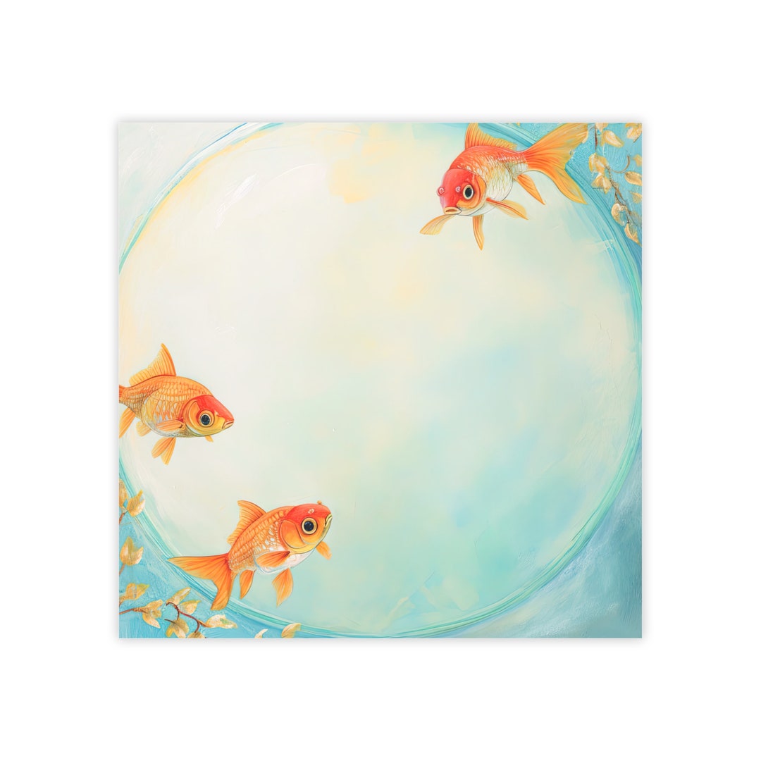 Goldfish Post-it® Note Pads - Designer - Orange Gold Fish, Fish Bowl ...