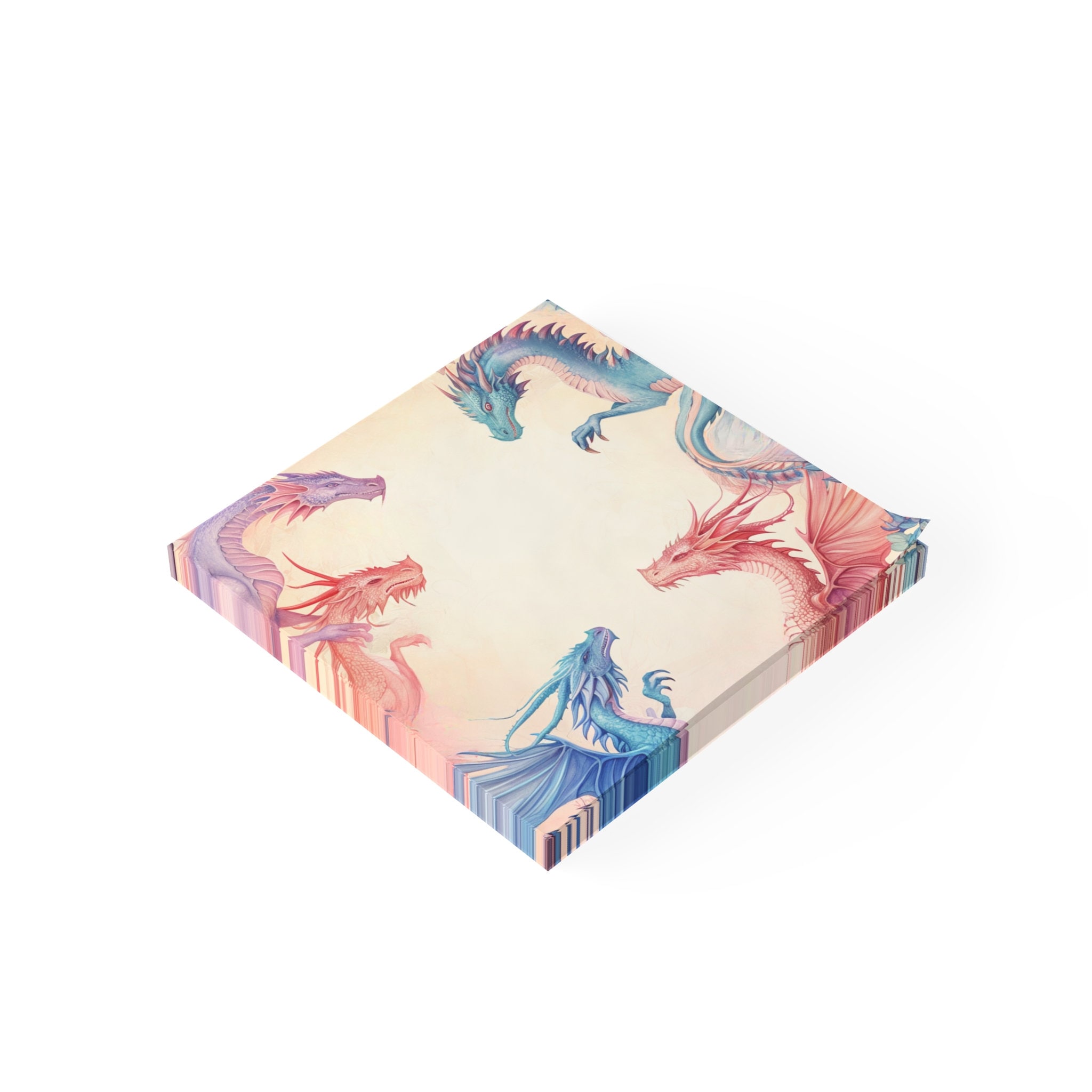 Dragons Post-it® Note Pads Designer Pastel Medieval, Sticky Notes, Gift ...