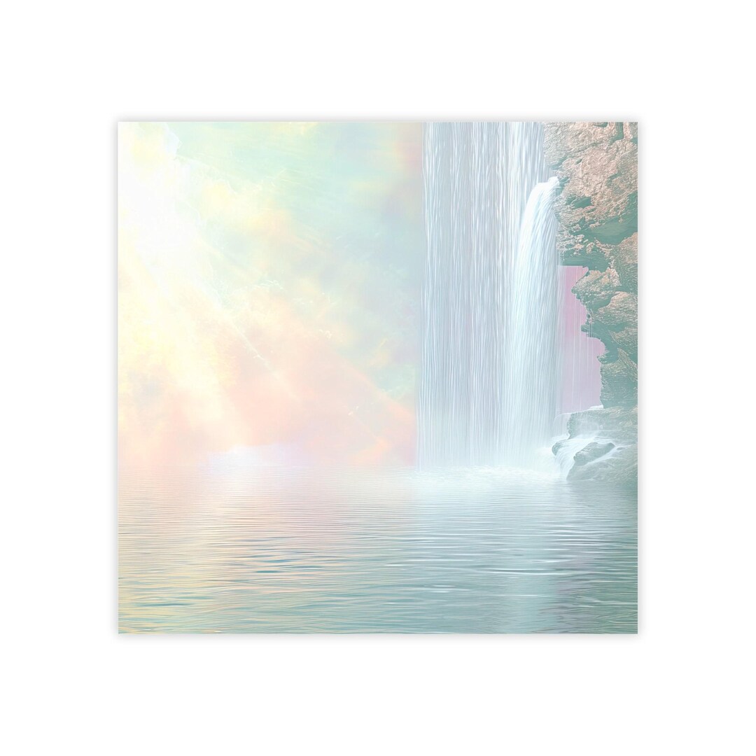 Waterfall Post-it® Note Pads - Designer - Pastel Ethereal Watercolor ...