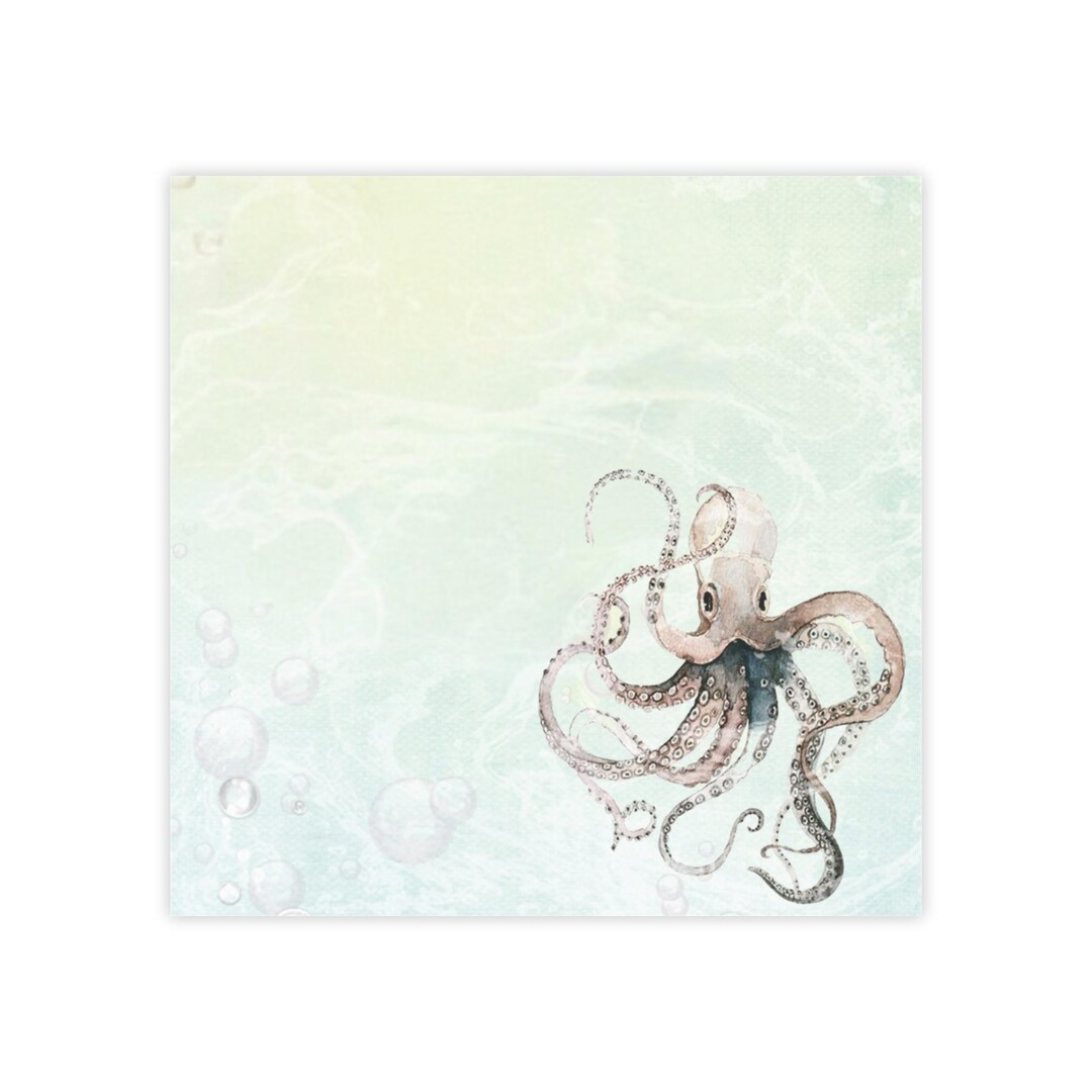 Octopus Post-it® Note Pads - Designer - Underwater Ocean, Sticky Notes ...