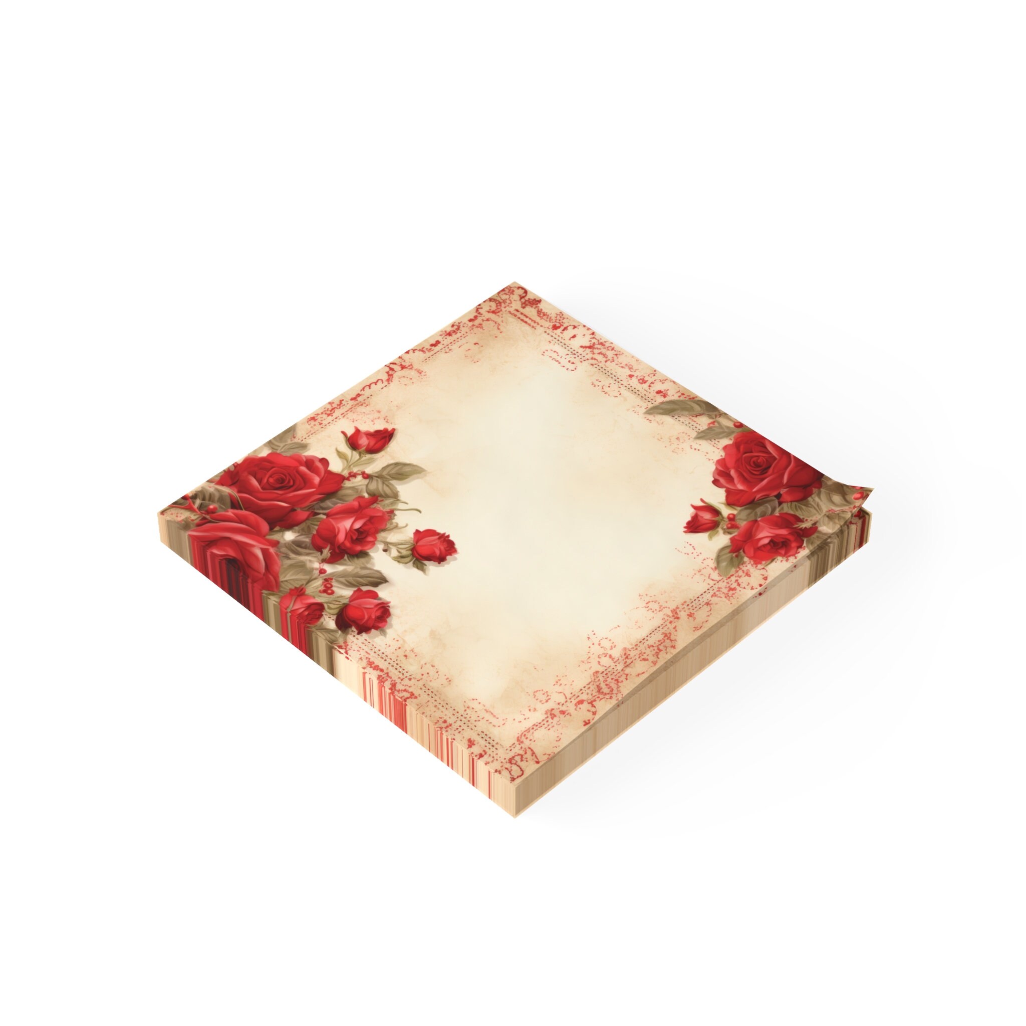 Romantic Roses Post-it® Note Pads Designer Red Roses, Sticky Notes ...