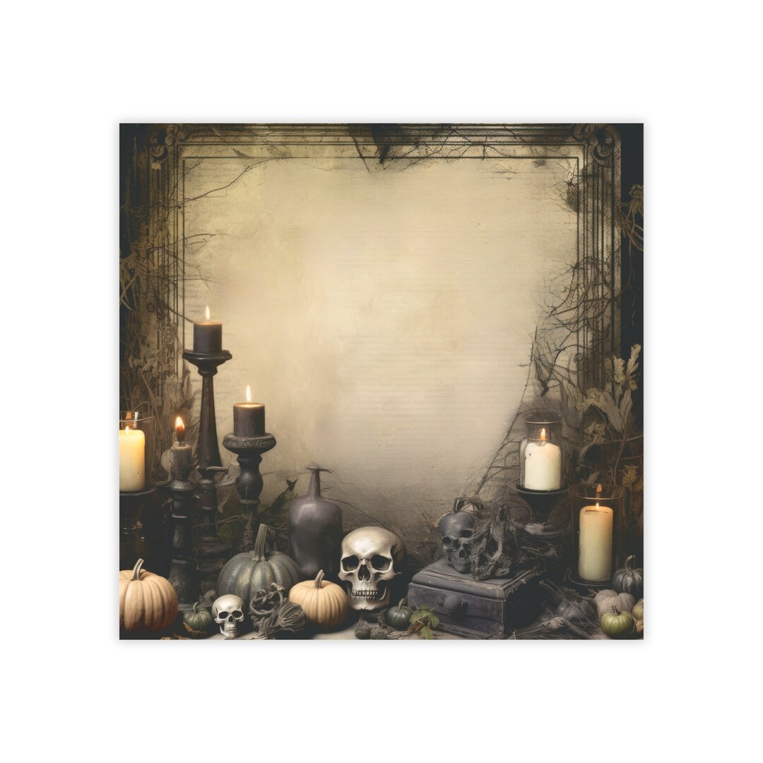 Cobwebs and Candles Post-it® Note Pads - Spooky Scary Sticky Notes ...
