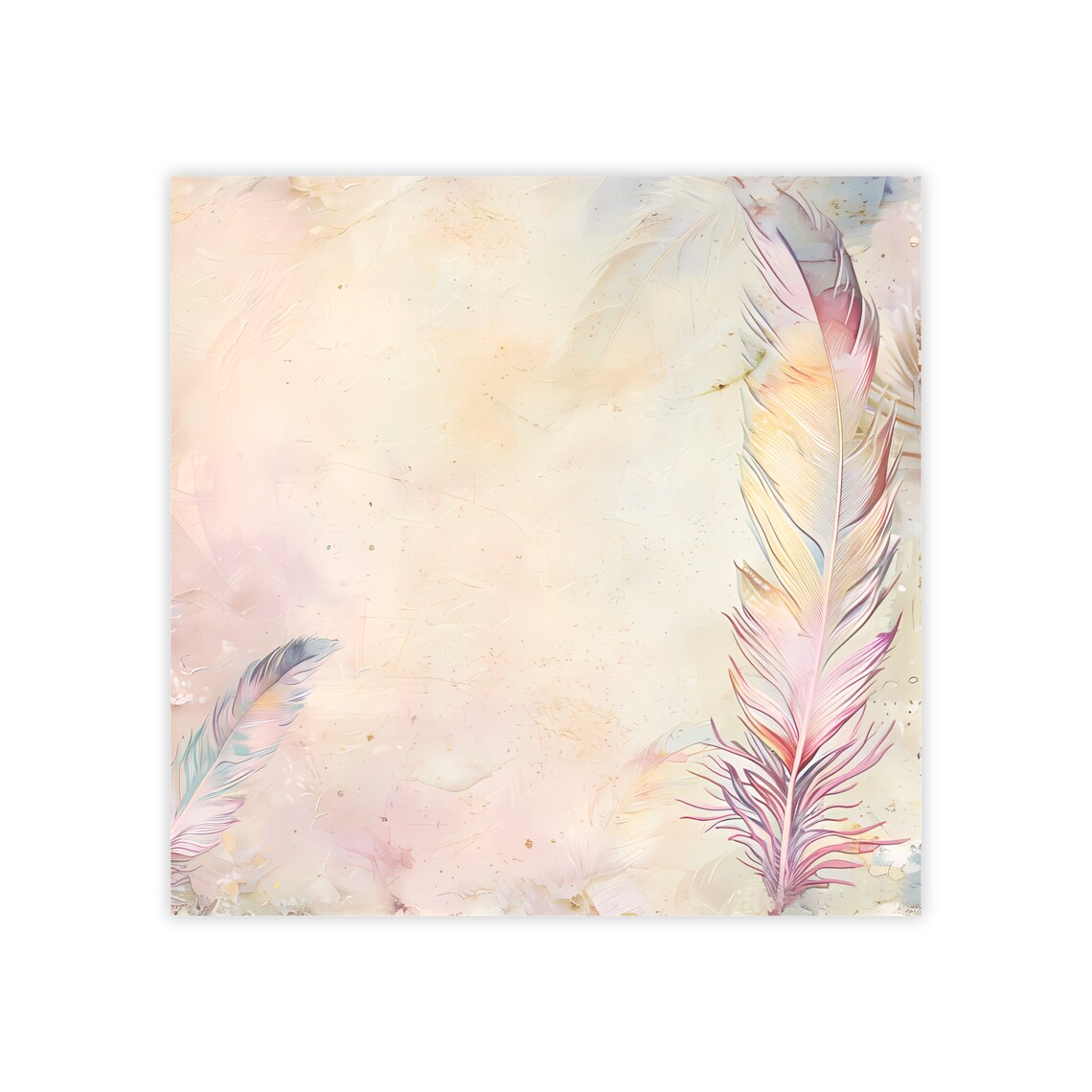 Spring Feathers Post-it® Note Pads Designer Watercolor Pastel, Sticky ...