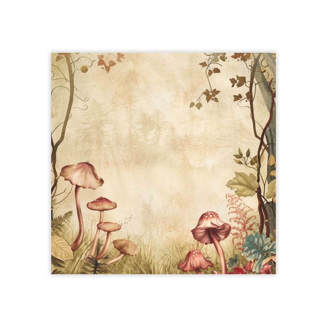 Forest Fungi Post-it® Note Pads Designer Rustic Woods, Mycelium ...