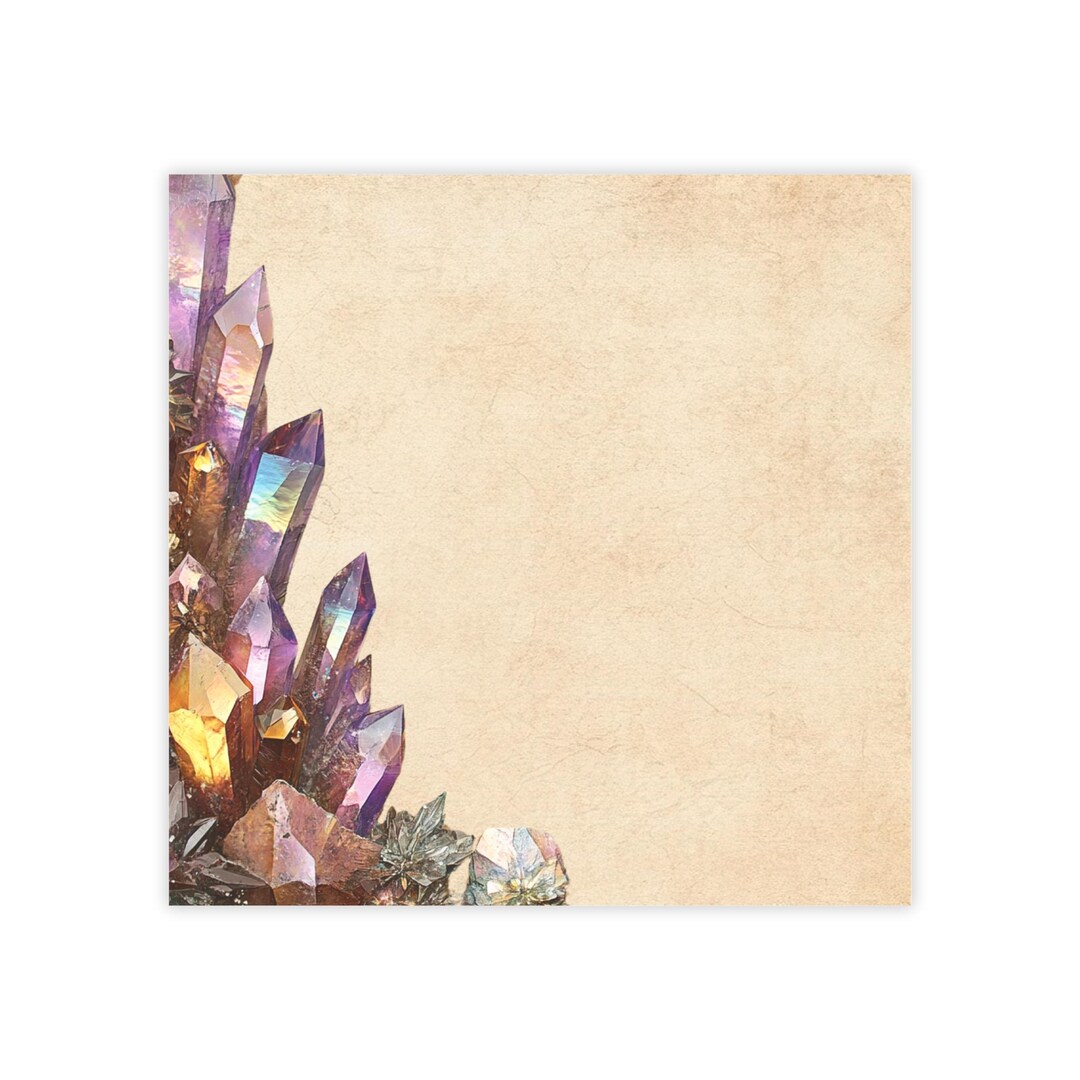 Crystal Cluster Post-it® Note Pads - Designer - Colored Crystals ...