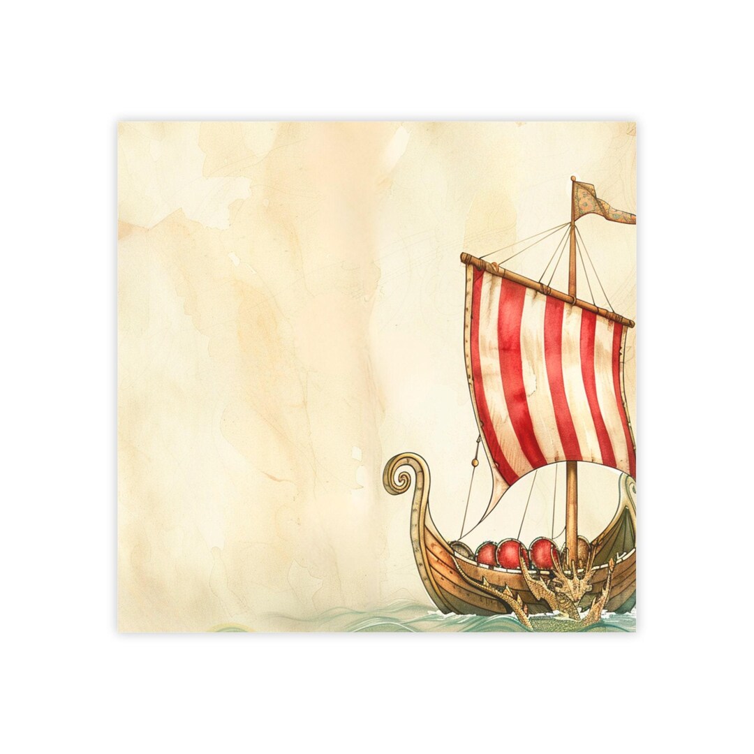 Viking Longship Post-it® Note Pads - Designer Sticky Notes - Medieval ...