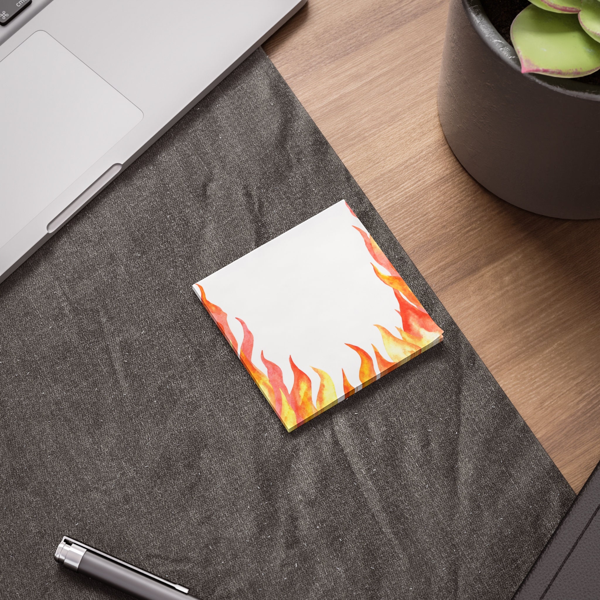 Flames Post-it® Note Pads Designer Flames Watercolor, Flaming Fire ...