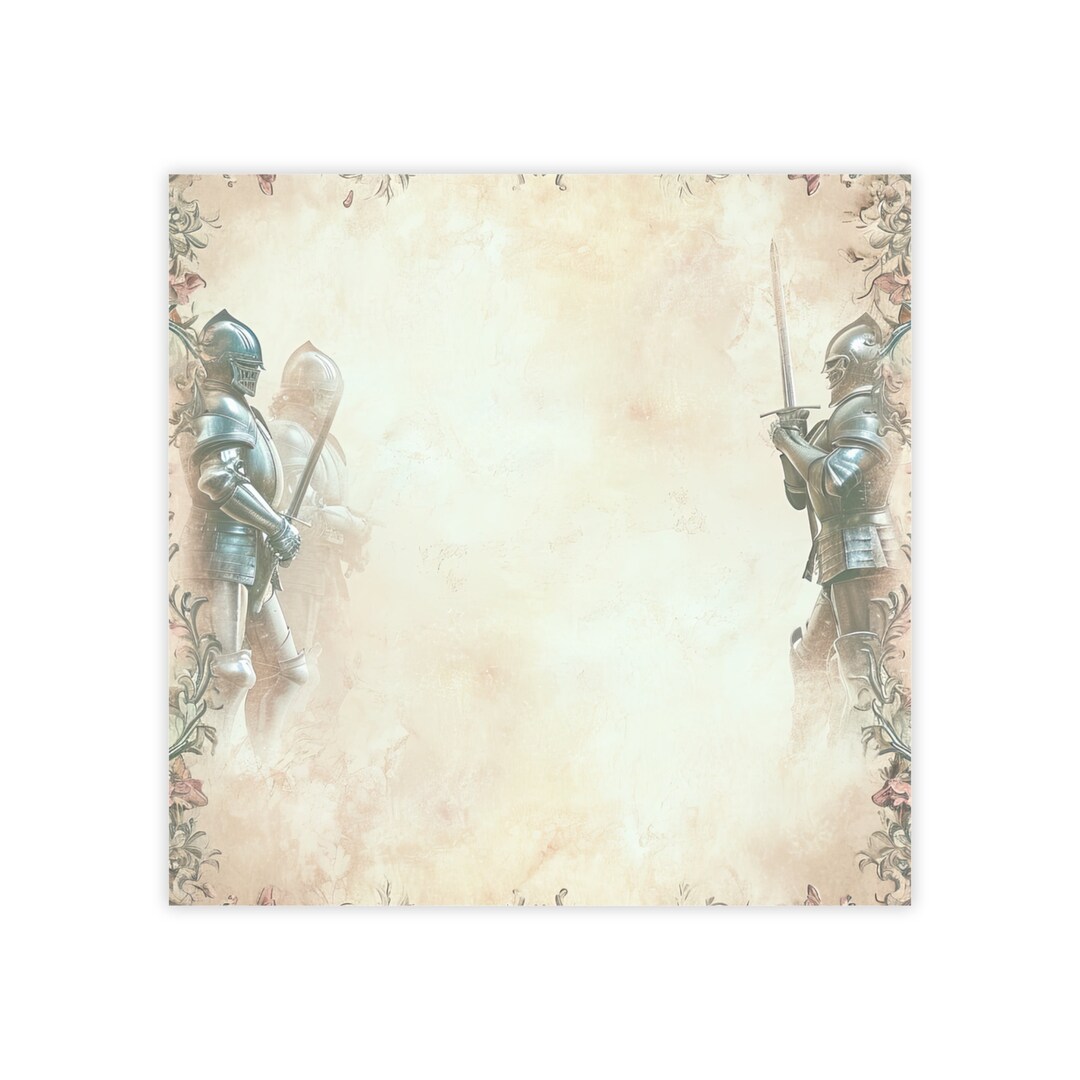 Knights in Armor Post-it® Note Pad Designer Medieval Sticky Notes ...