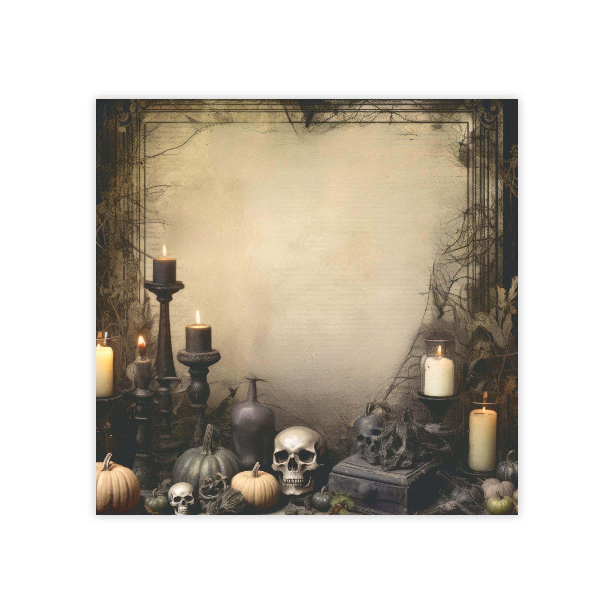 Cobwebs and Candles Post-it® Note Pads - Spooky Scary Sticky Notes ...