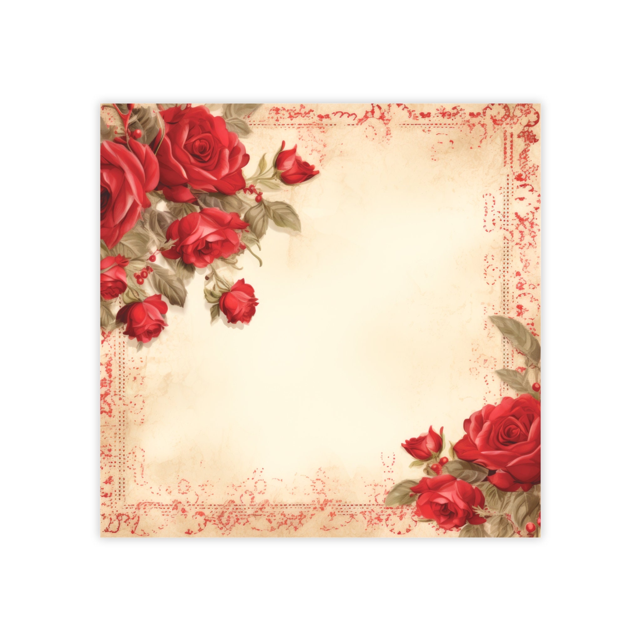 Romantic Roses Post-it® Note Pads Designer Red Roses, Sticky Notes ...