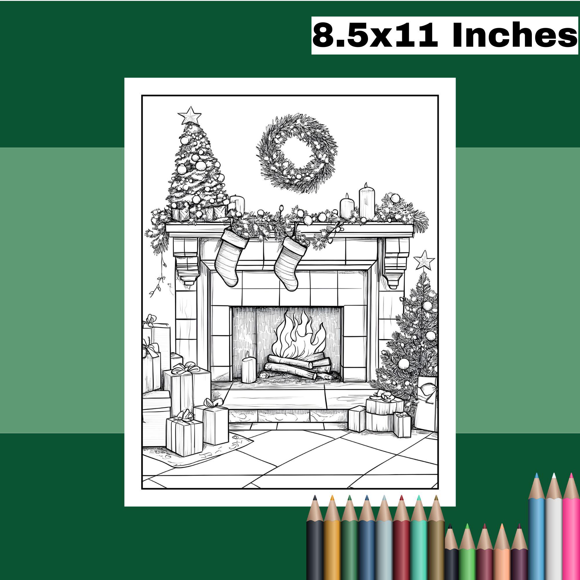 25 Coloring Pages - Christmas Vibe | 8.5x11 Inches | Printable PDF ...