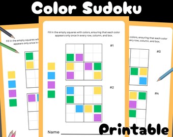 Kids' PRINTABLE Sudoku Puzzles (INSTANT DOWNLOAD) - Etsy UK