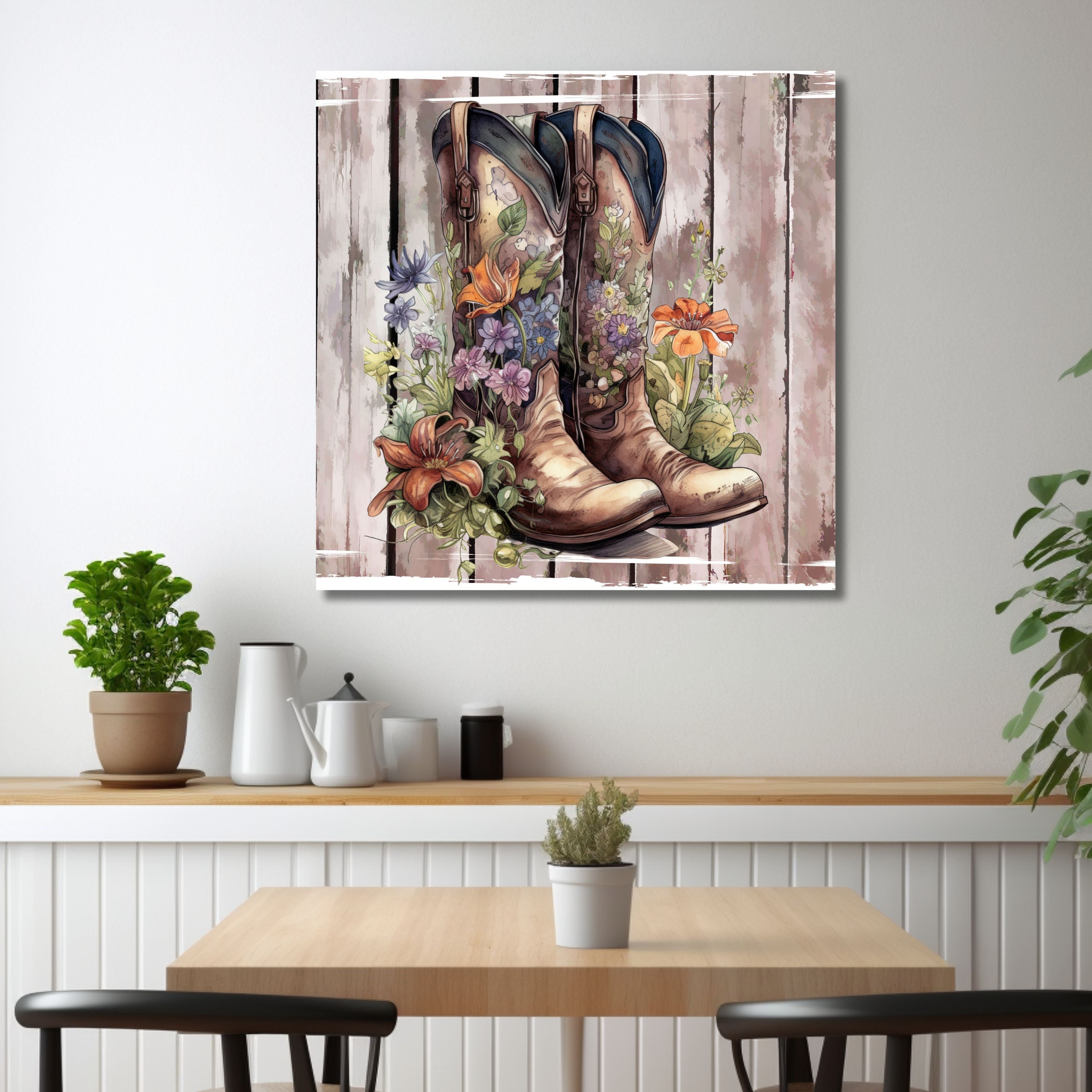 Cowboy Boot Print, COWBOY BOOT DECOR, Nature Inspired Art, Rustic ...