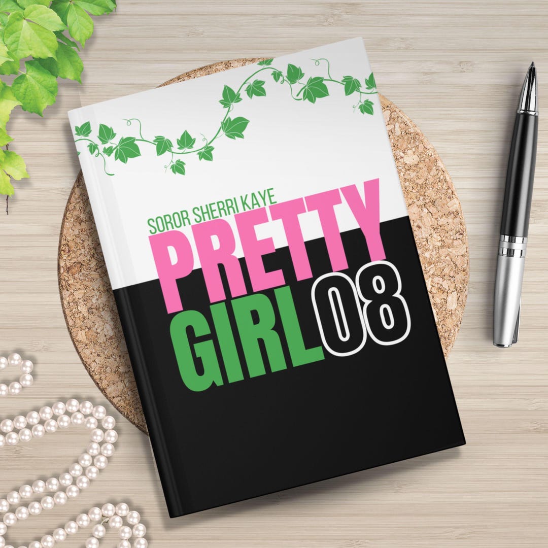 Pretty Girl Color Block Journal: Personalized Sorority Notebook Journal ...