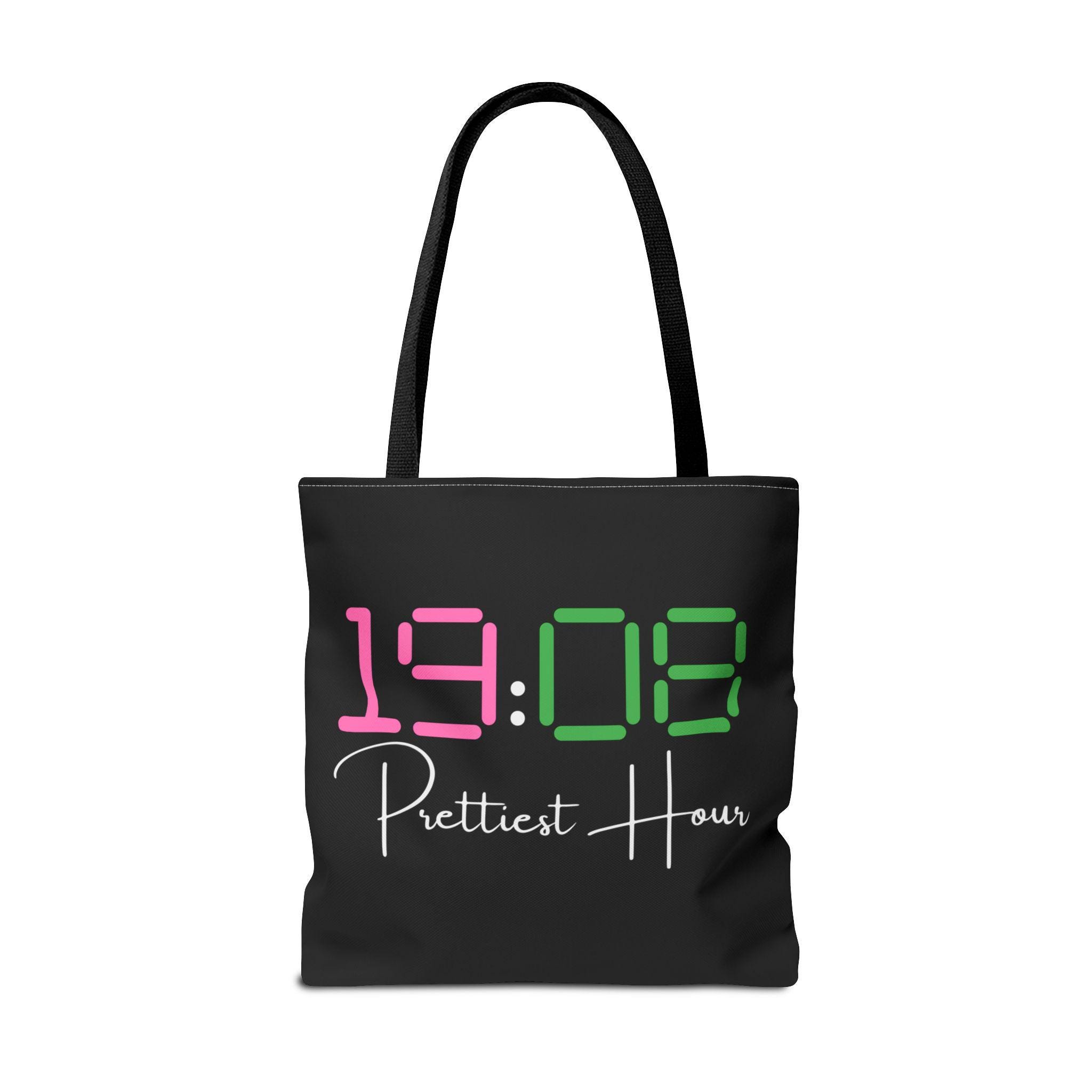 Pink and Green Sorority Tote Bag - Prettiest Hour Gift for Her ...