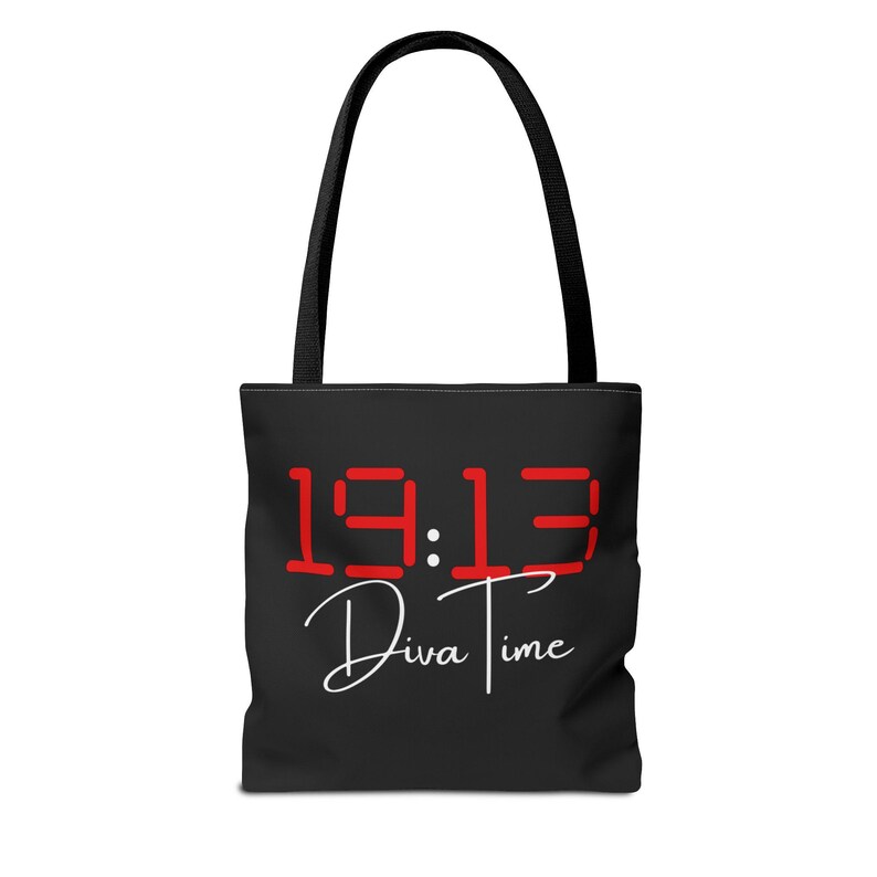 Crimson and Cream Sorority Large Tote Bag - Diva Time Gift for Her ...