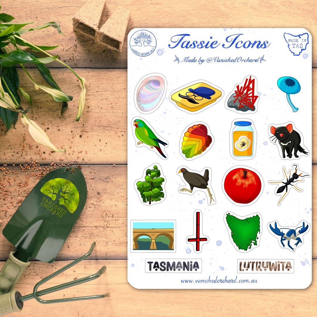 Tasmanian Icons Sticker Sheet Plants Animals and Places - Etsy