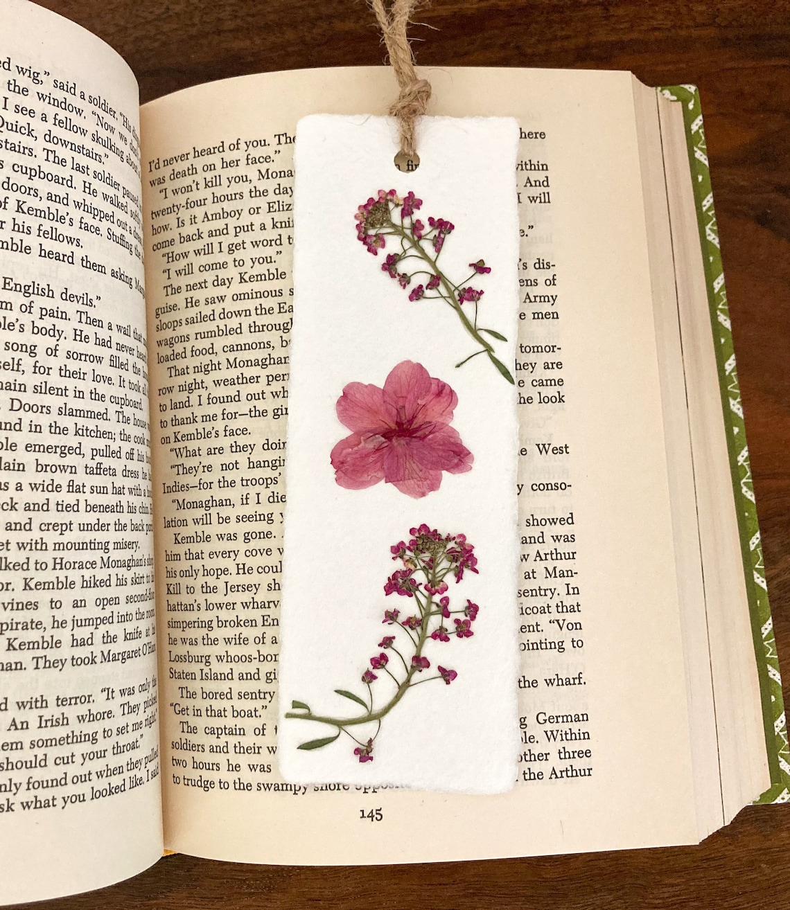 Pressed Flower Bookmark | Handmade Paper Bookmark With Dried Flower ...