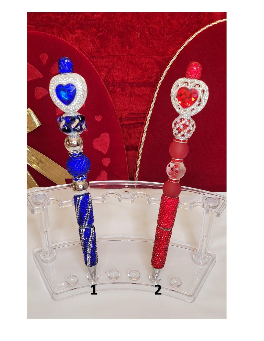 Heart of the Ocean Look Extended Bead Pens - Lots of Bling! - Etsy