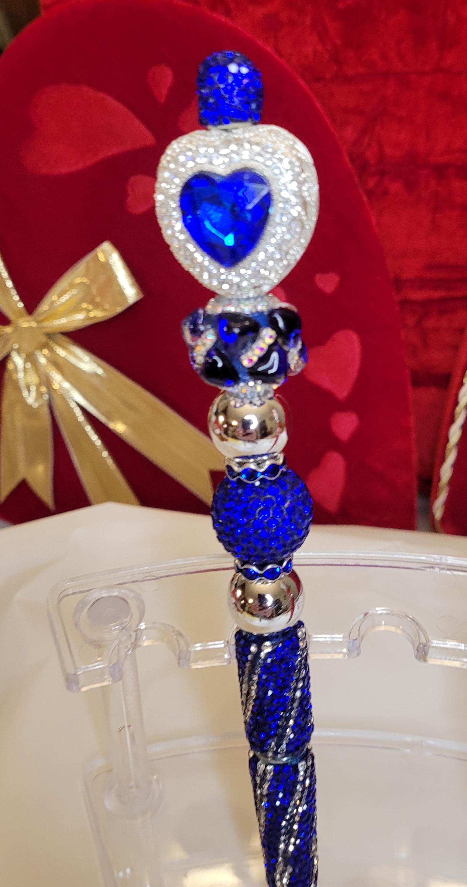 Heart of the Ocean Look Extended Bead Pens - Lots of Bling! - Etsy