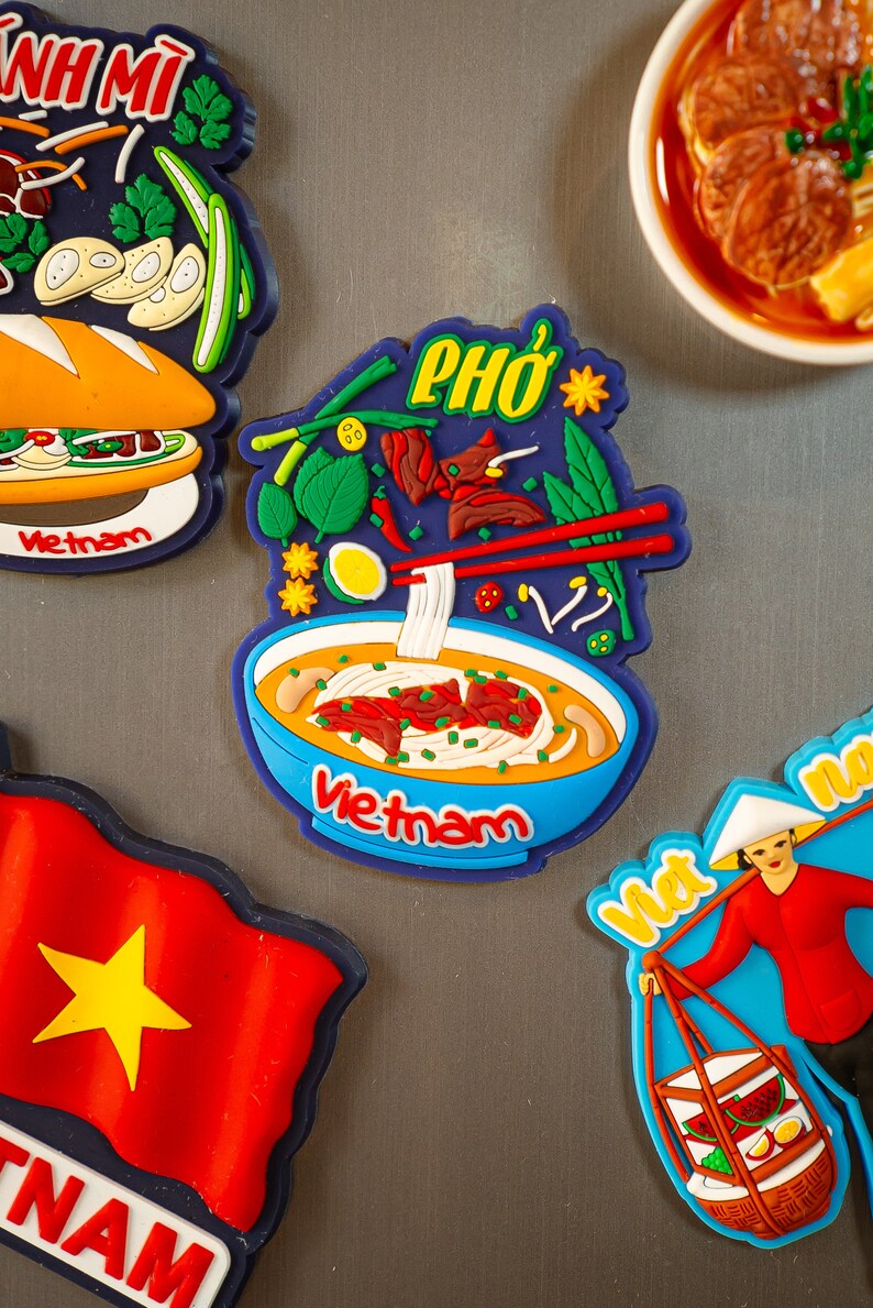 Colorful Pho Soup Wallbest PVC Magnet Vietnamese Noodles Pho Noodles ...