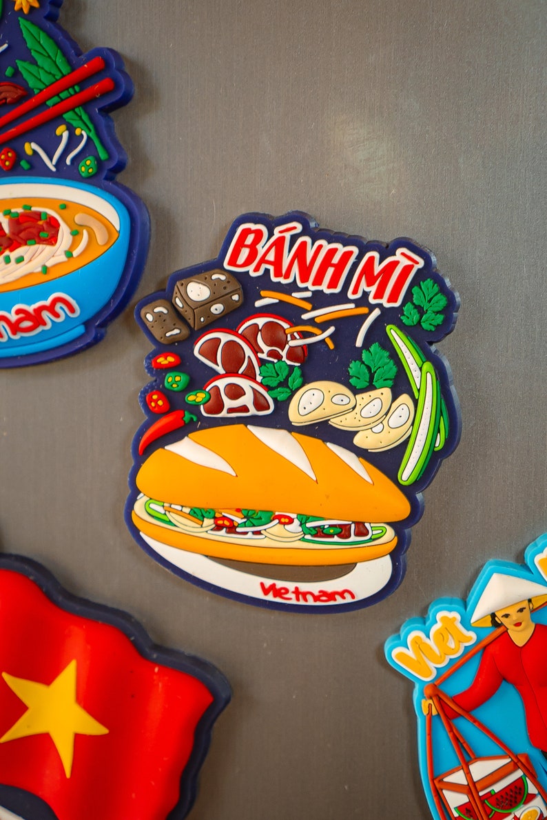 Banh Mi PVC Fridge Magnet Vietnamese Cute Banh Mi Magnet for Home Decor ...