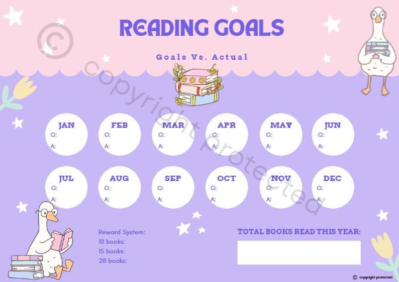 Reading Challenge Printable for Kids | Daily Tracker, Monthly Reading ...