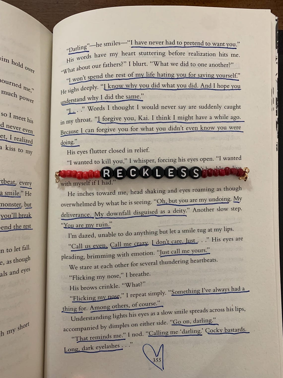 Reckless Bookmark- Inspired by the Powerless Trilogy - Etsy