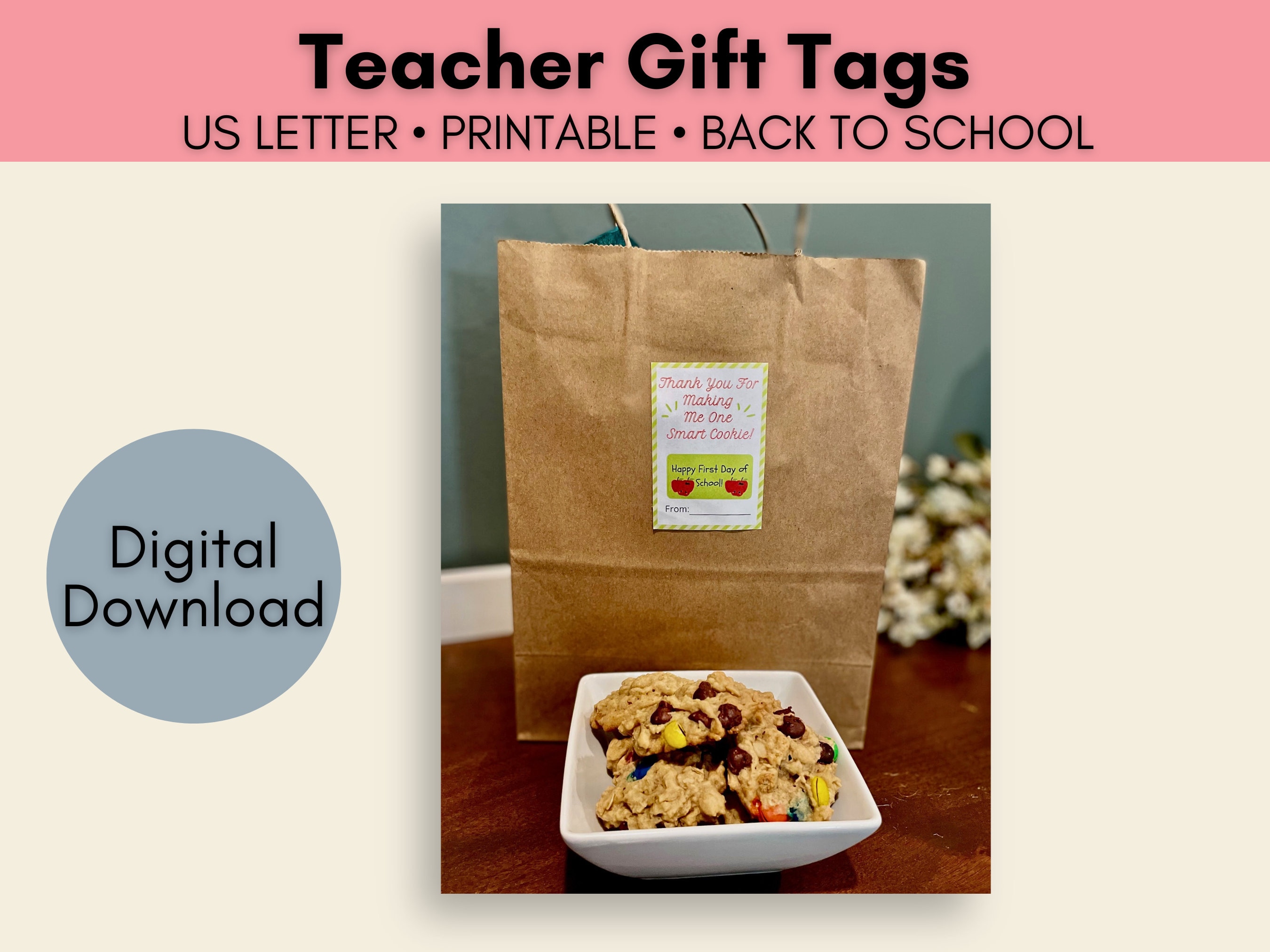 Teacher Gift Tags | Back to School - Etsy