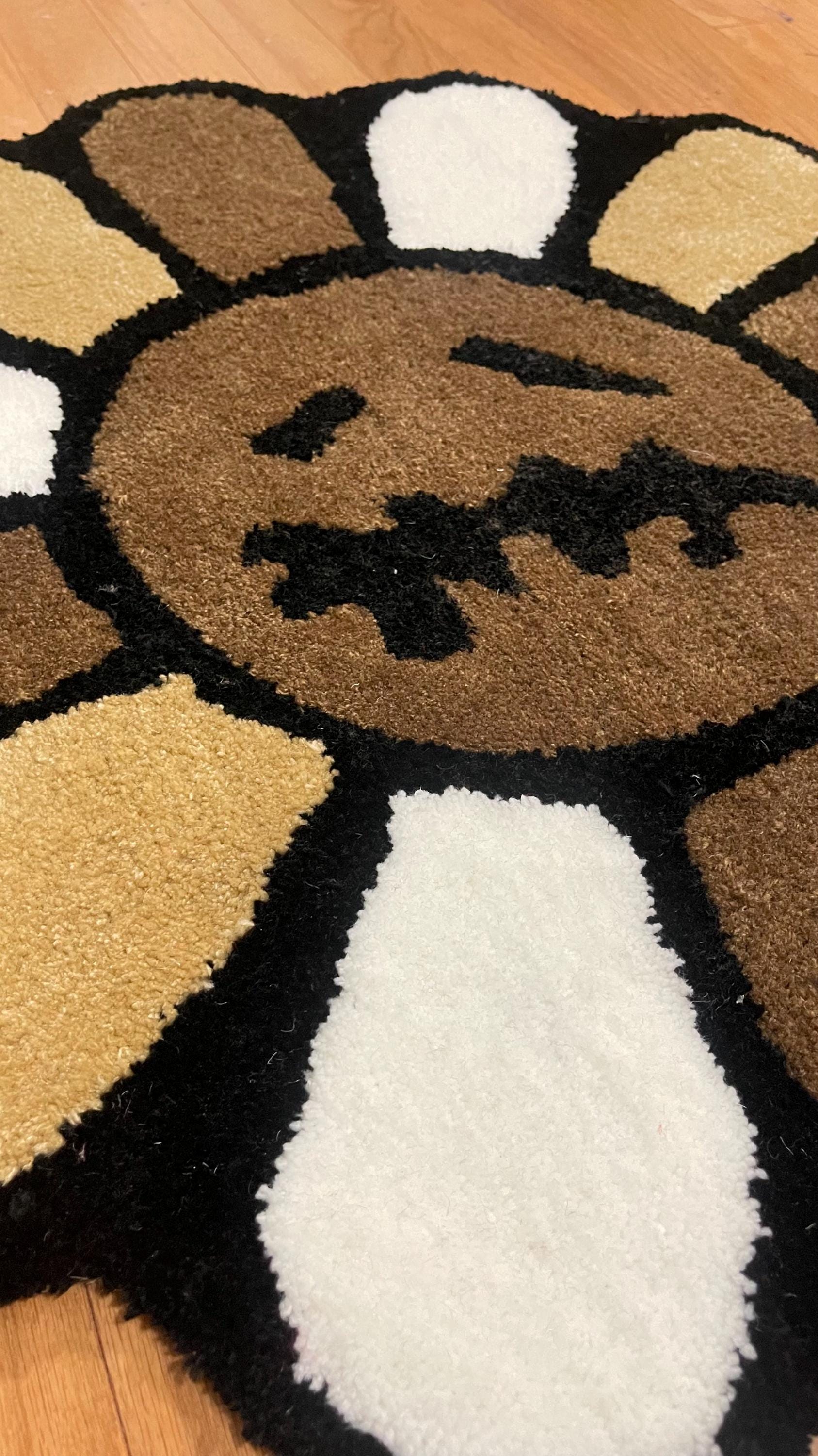 Takashi Murakami Flower Custom Tufted Rug for Minimalist Hypebeast ...