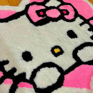 Hello Kitty Custom Tufted Rug for Minimalist Hypebeast Bedroom Decor ...