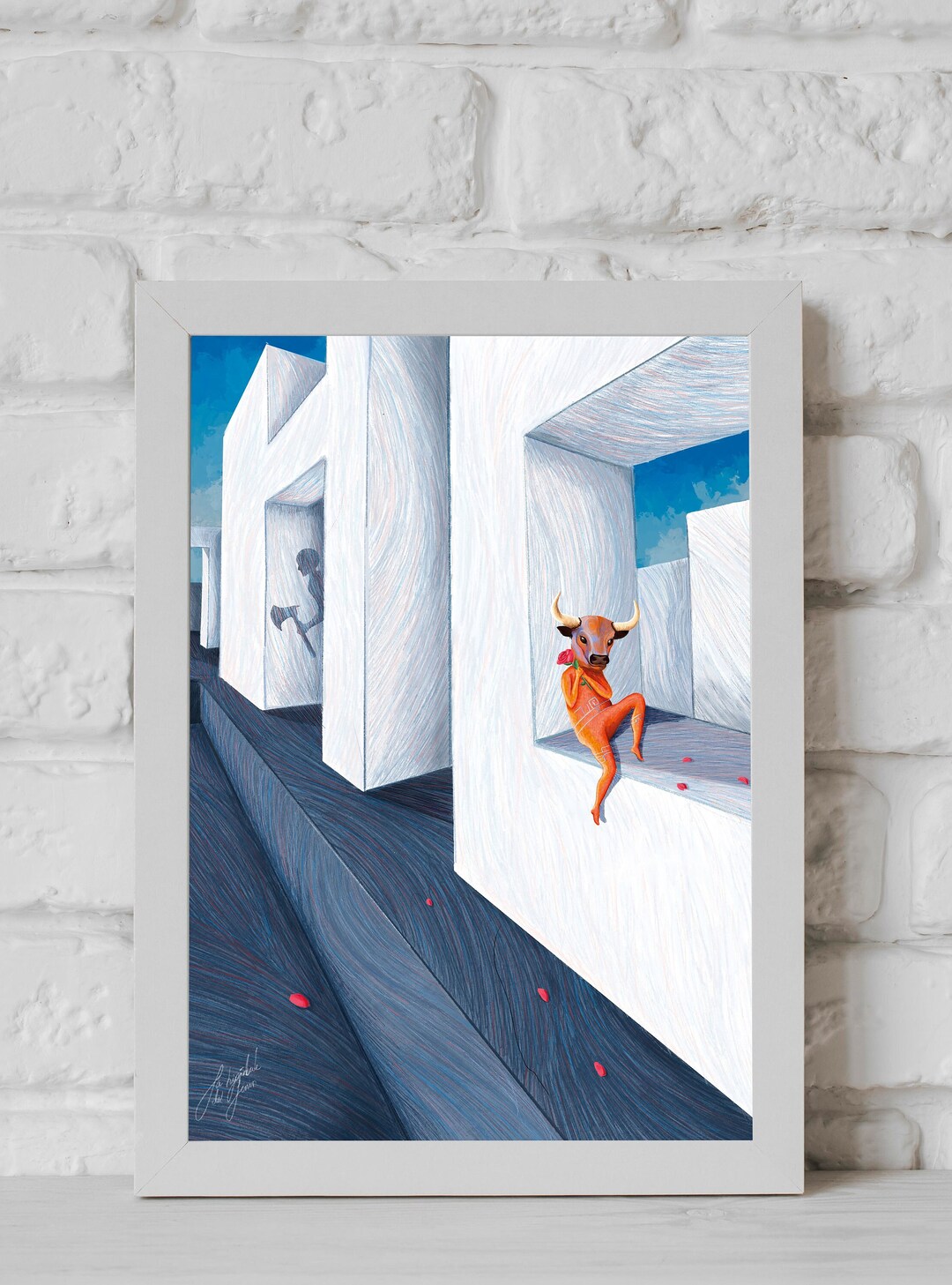 Minotaur Painting, Color Painting, Children's Painting - Etsy