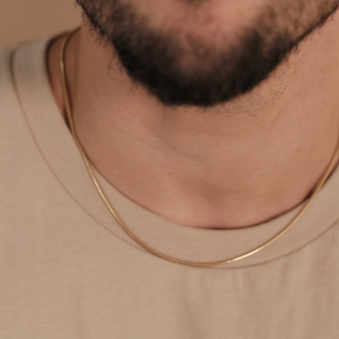 Snake Link Chain 18K Gold Filled Jewelry Trending Chain Layering Round ...