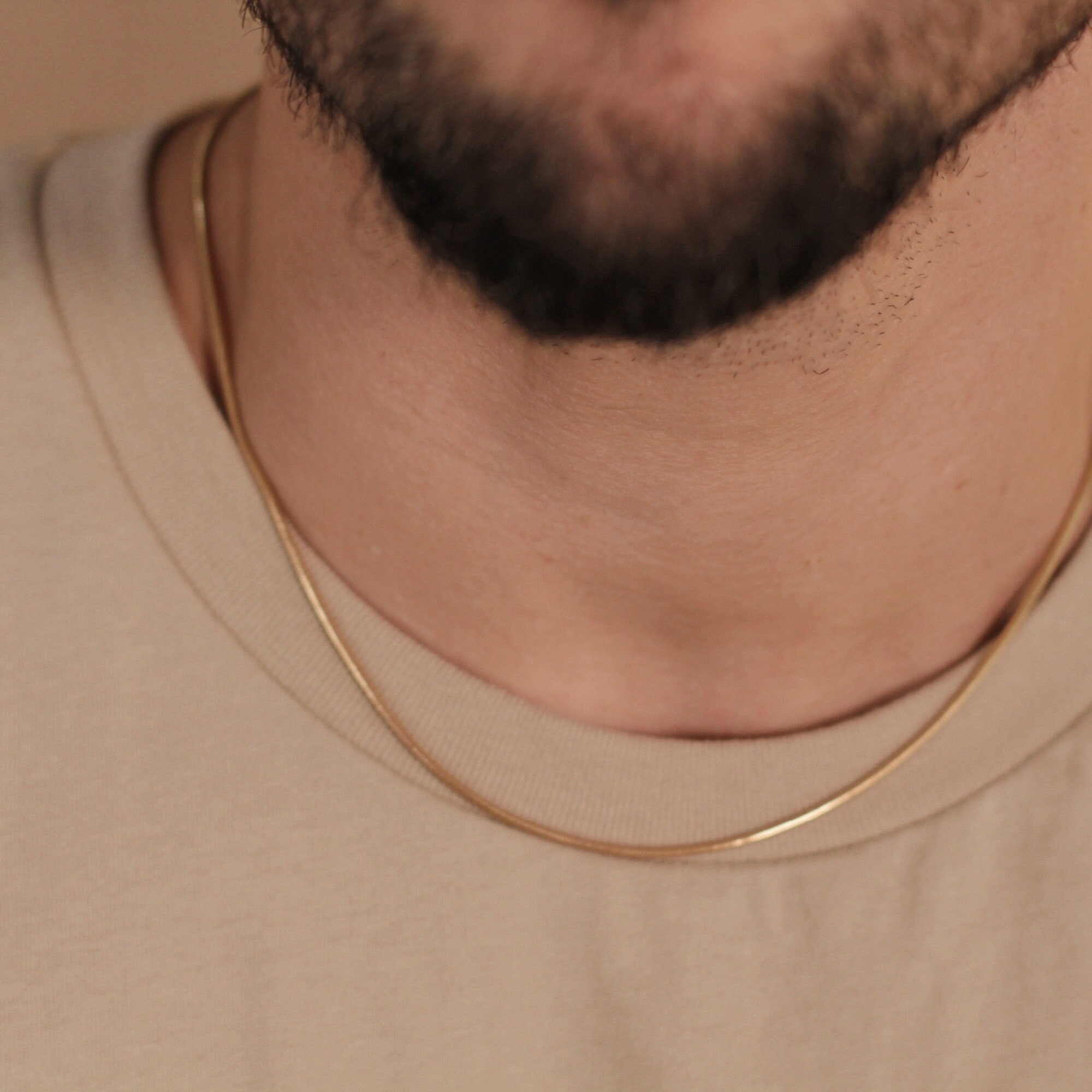 Snake Link Chain 18K Gold Filled Jewelry Trending Chain Layering Round ...