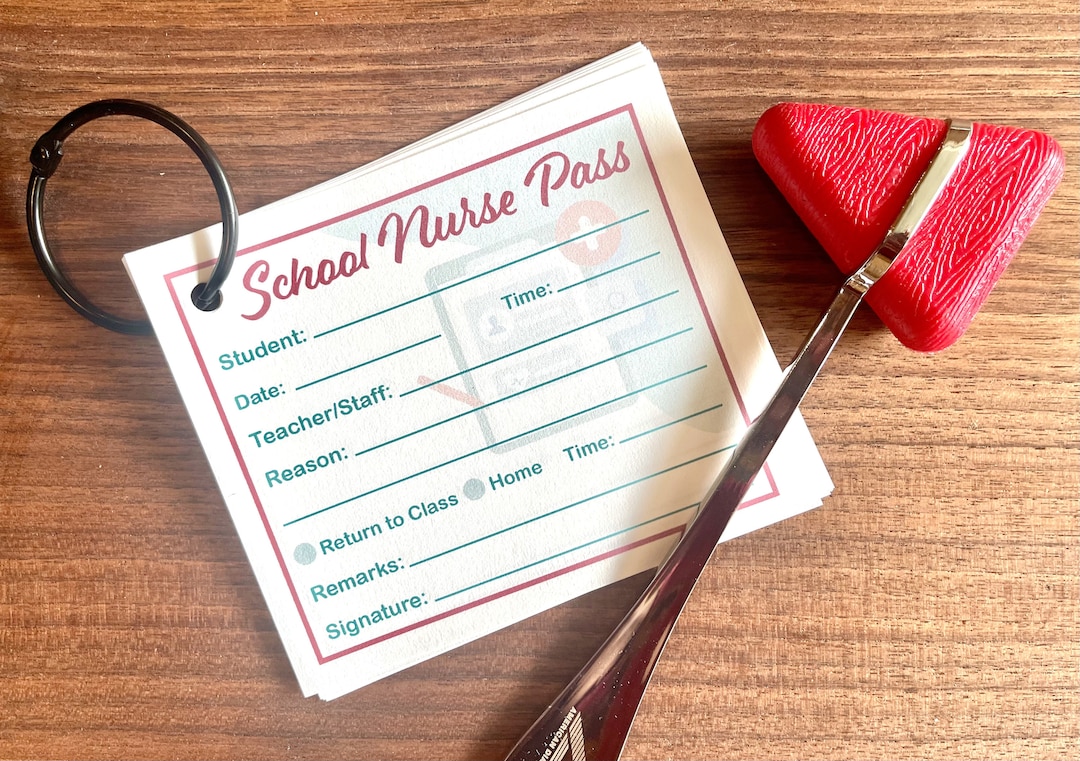 School Nurse Passes, Cute Hall Pass, Teaching Gifts, Teacher ...