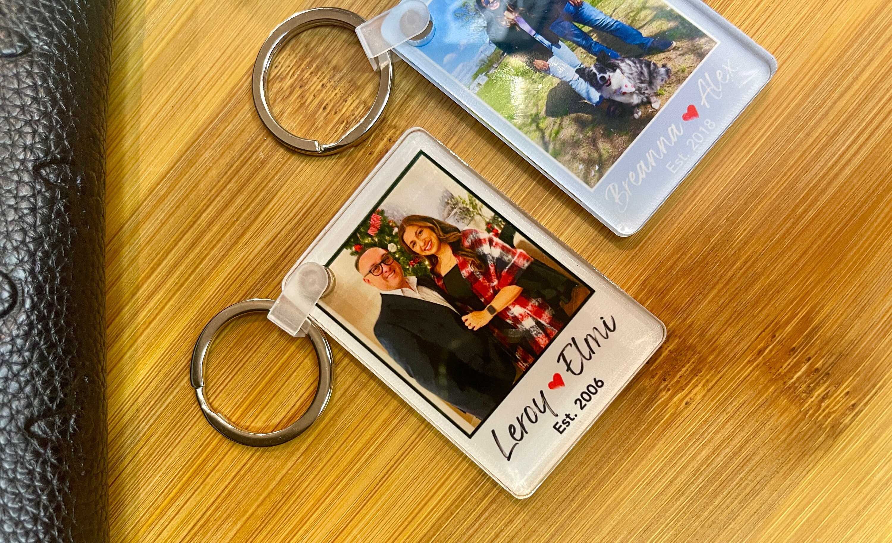 Custom Photo Keychain Personalized Photo Keychain Anniversary Gift ...