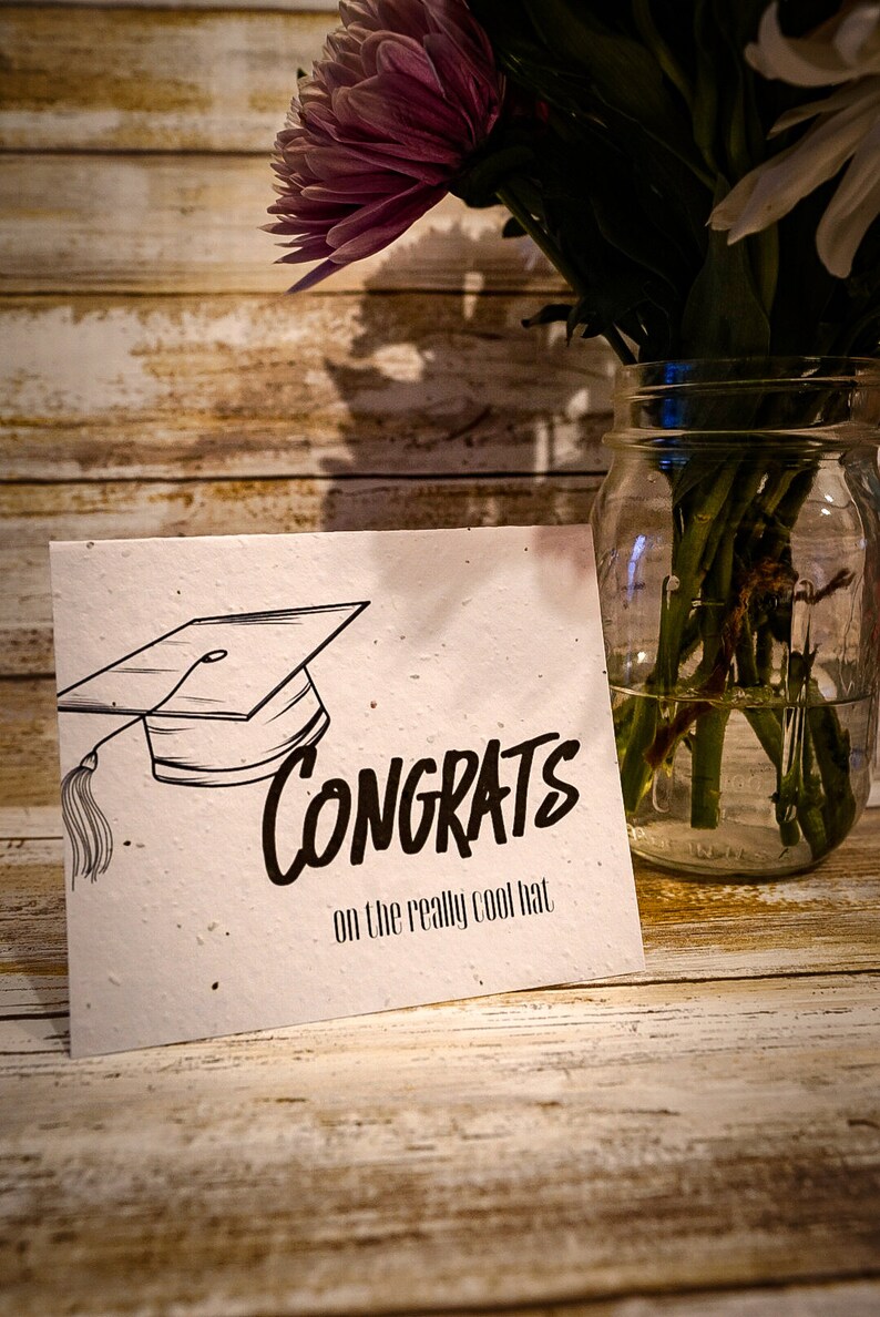 Plantable Graduation Card | Wildflower Seed Paper Congratulations - Etsy