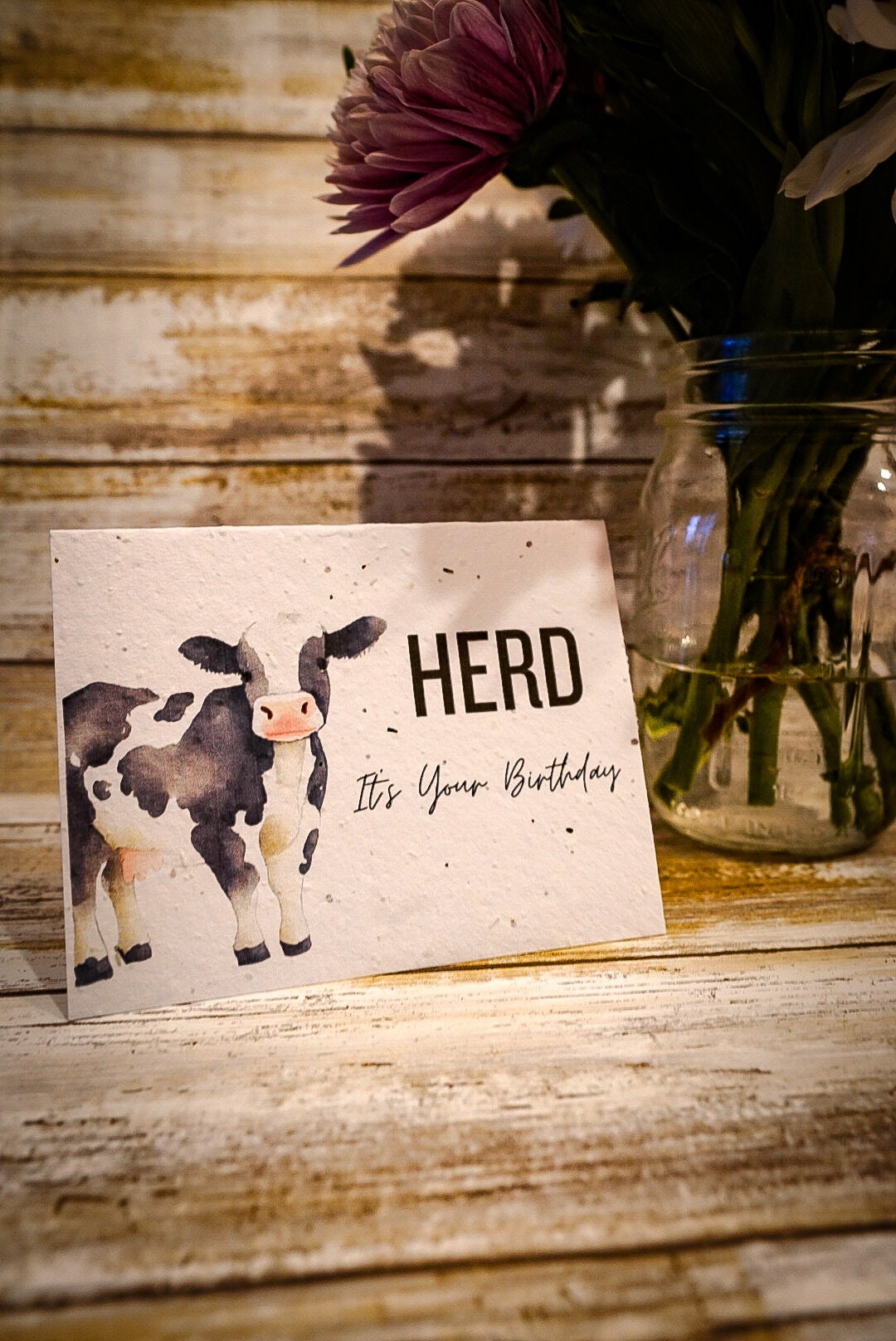 Plantable Cow Herd It’s Your Birthday Cow Themed Birthday Card That ...
