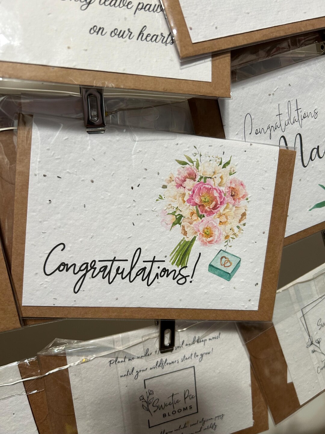 Plantable Just Married Congratulations Themed Card That Will Grow ...