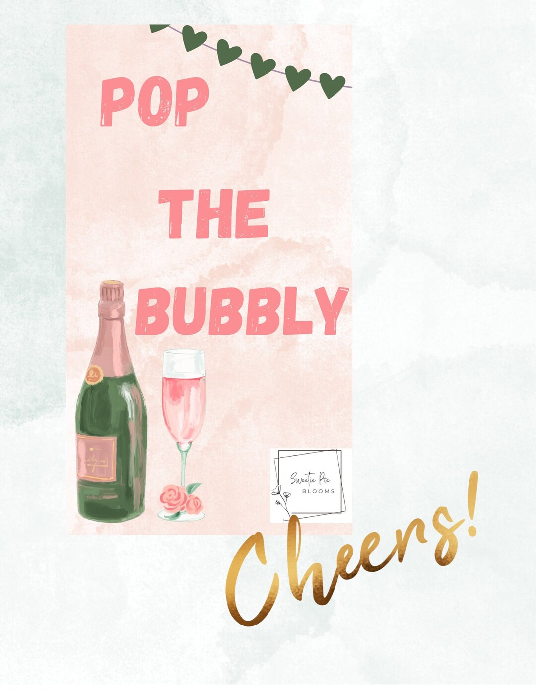 Printable Pop the Bubbly Sign - Etsy