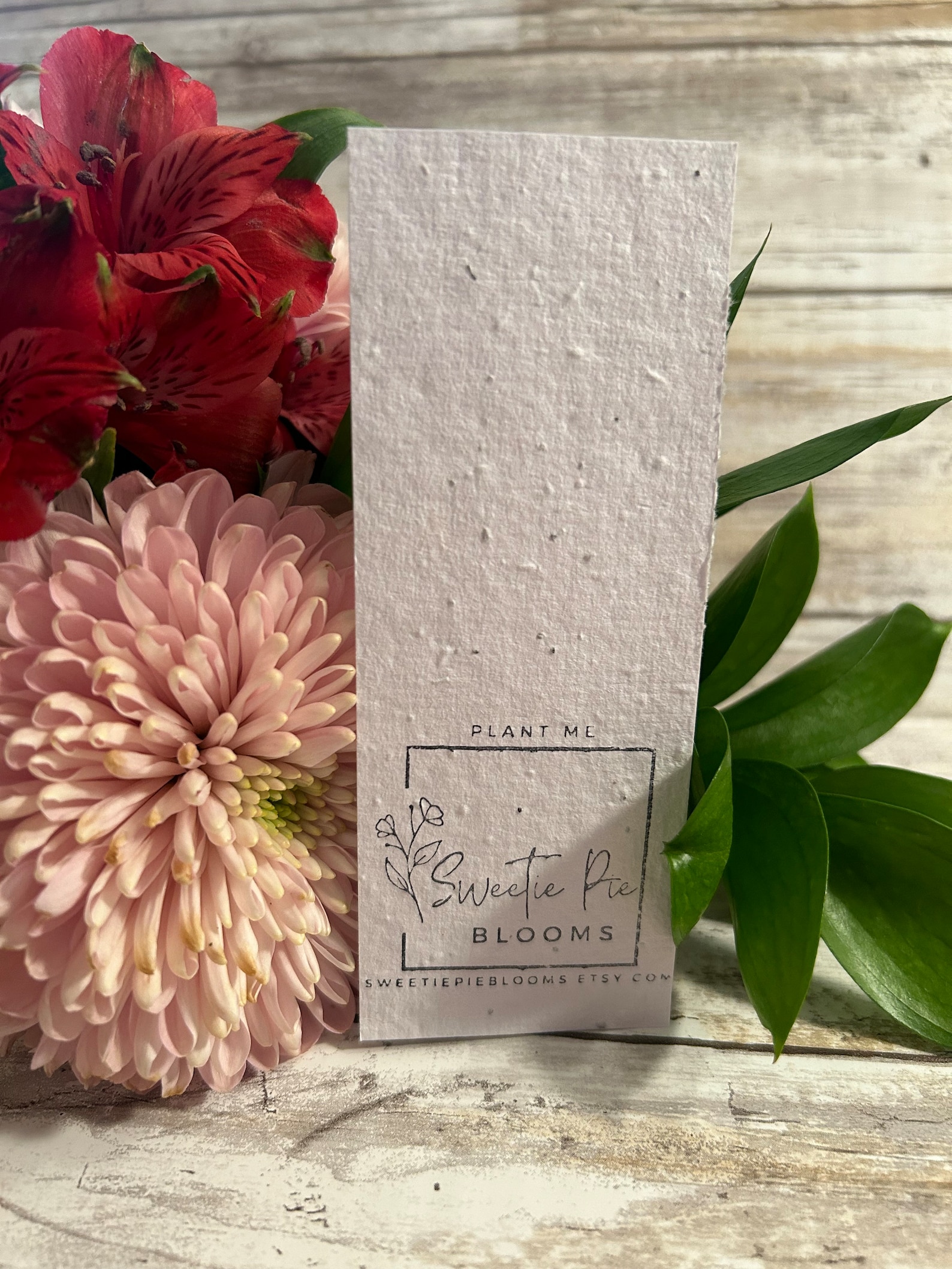 Plantable Floral Bookmarks | Wildflower Seed Paper Eco-friendly Grow ...