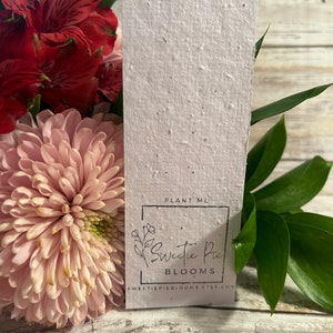 Plantable Floral Bookmarks | Wildflower Seed Paper Eco-friendly Grow ...