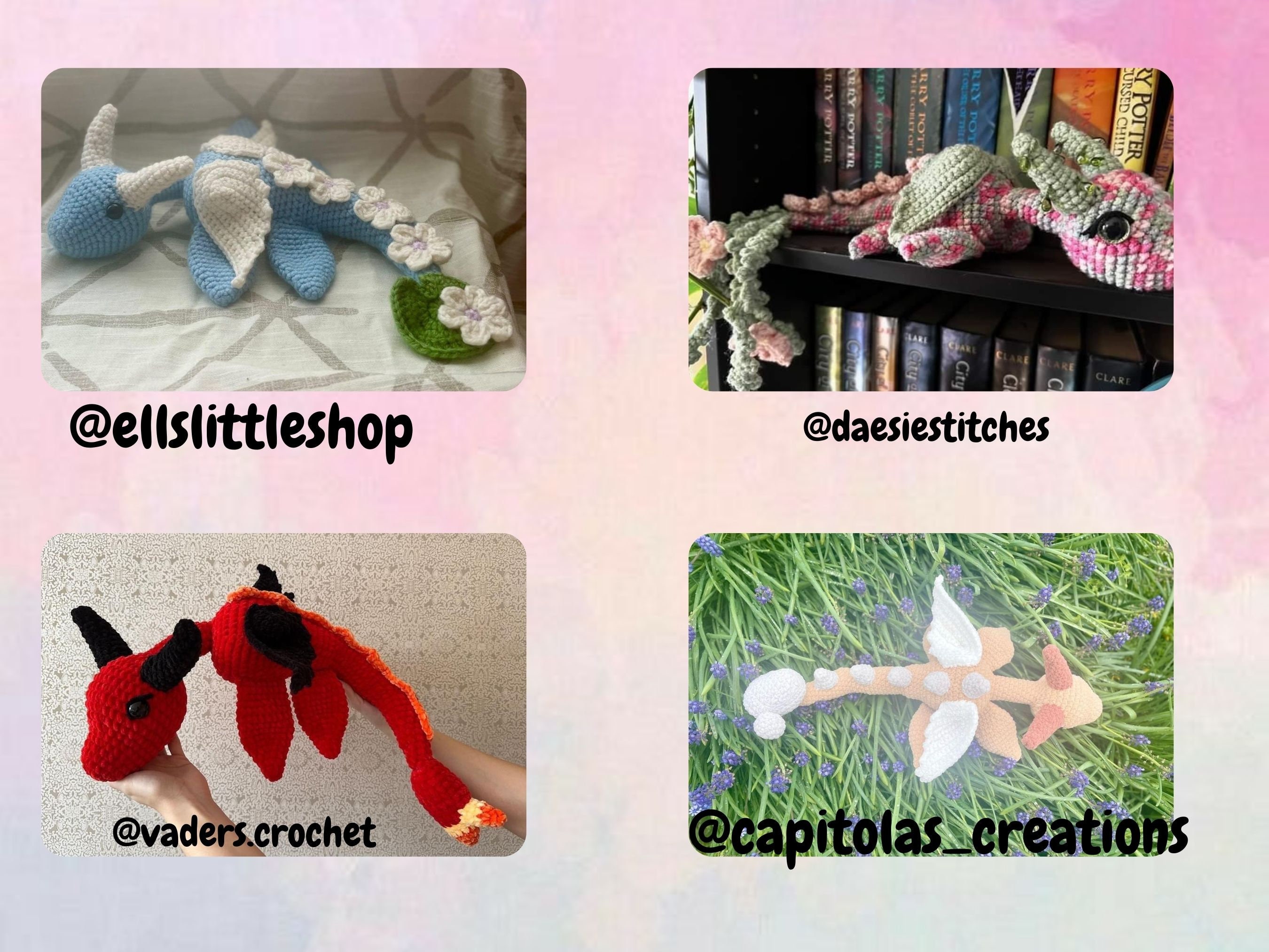 Dragon Crochet Elemental Pattern - Etsy